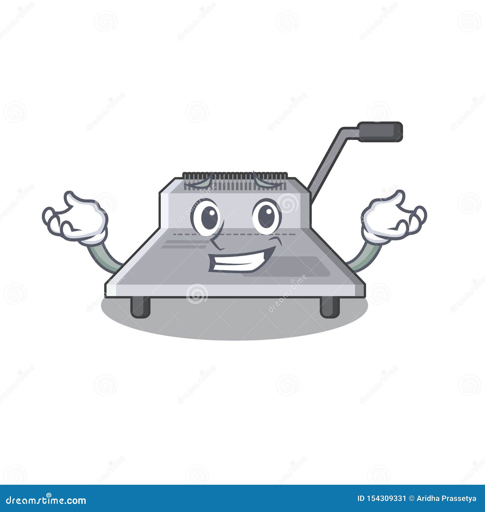 Grinning Binding Machine in the Cartoon Shape Stock Vector ...