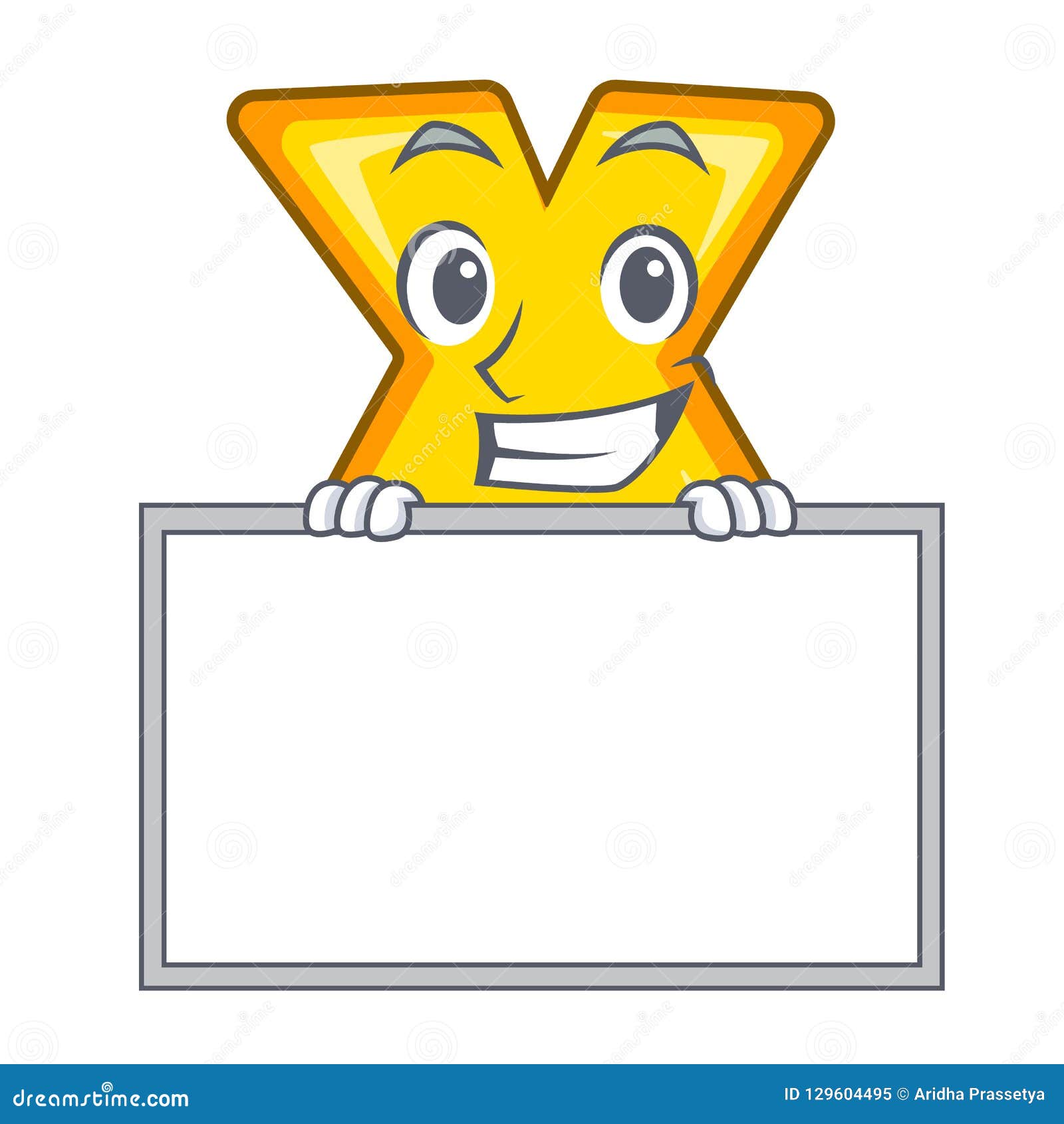 Grinning with Board Character Cartoon Multiply Sign for Logo Stock ...