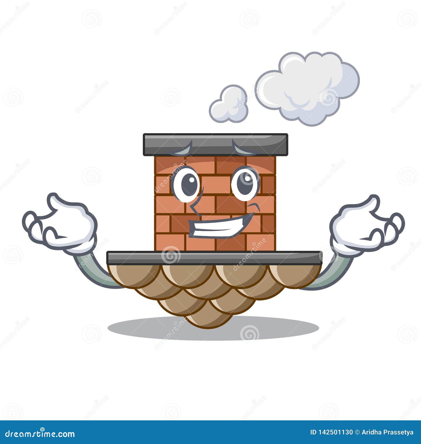 Grinning Brick Chimney Isolated in the Character Stock Vector ...