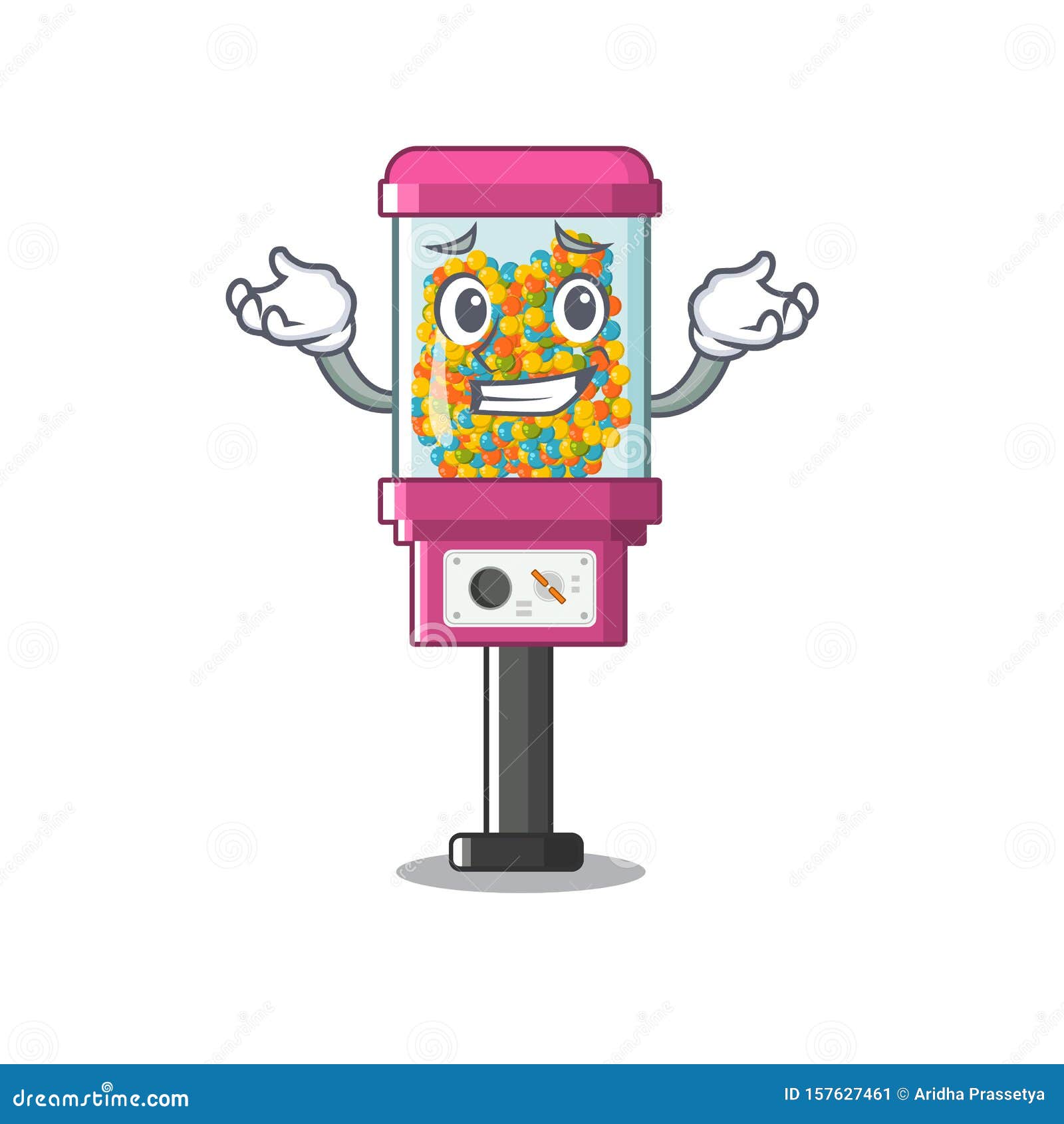 Grinning Candy Vending Machine in a Cartoon Stock Vector - Illustration ...
