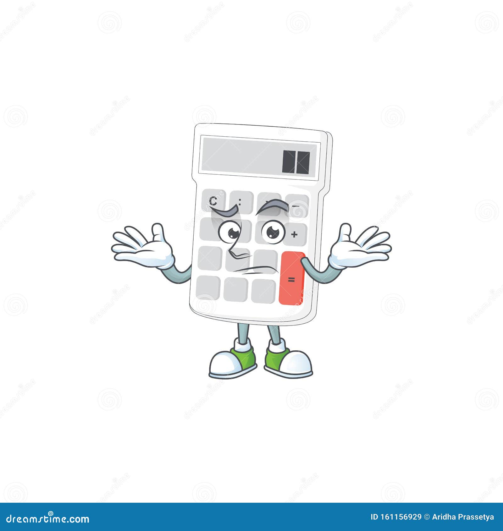 Cartoon Calculator Icon In Comic Style. Calculate Illustration P ...