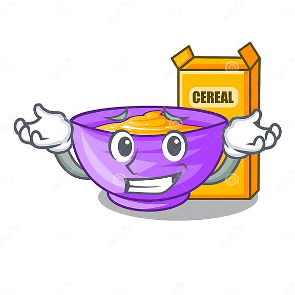 Grinning Cereal Box In The Character Fridge Stock Vector Illustration