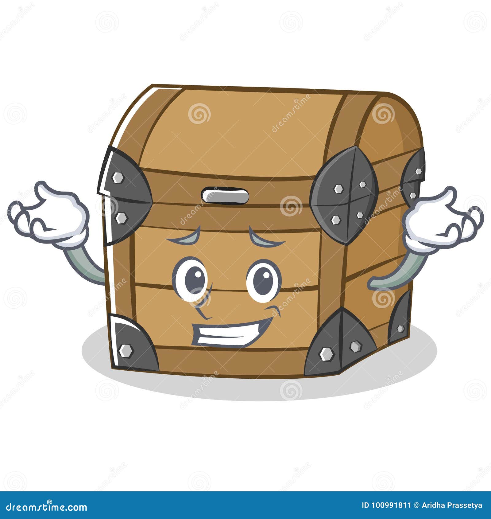 Grinning Chest Character Cartoon Style Stock Vector - Illustration of ...