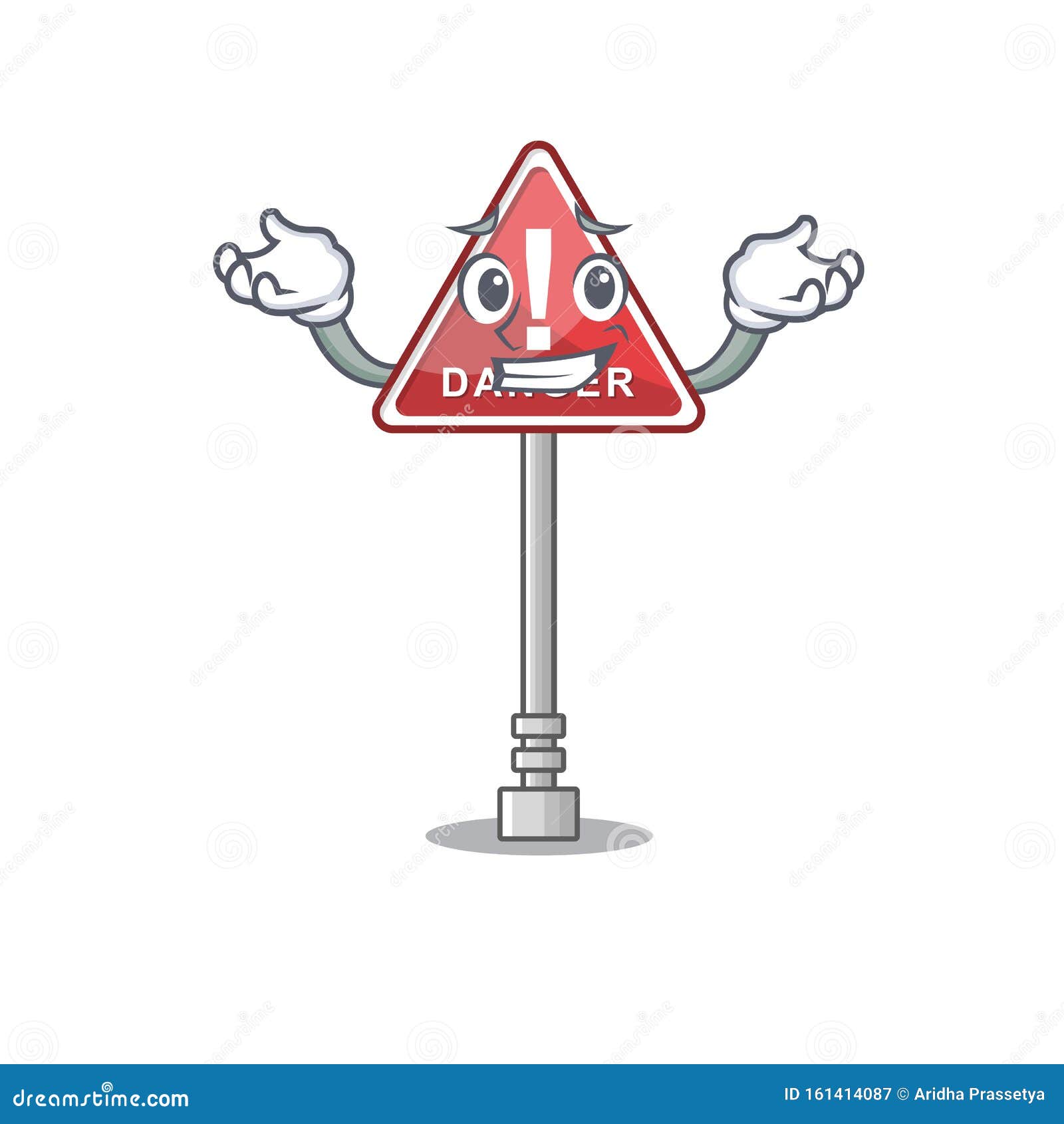 Grinning Danger Cartoon Isolated in the Character Stock Vector ...