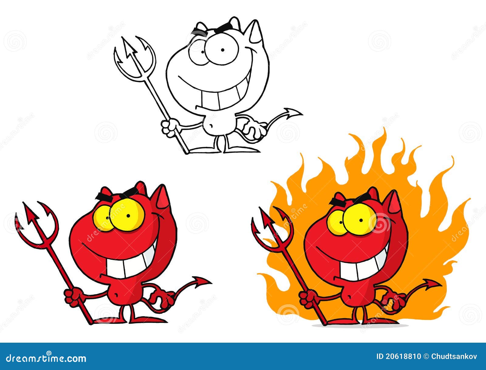 Grinning devils stock vector. Illustration of cartoon - 20618810