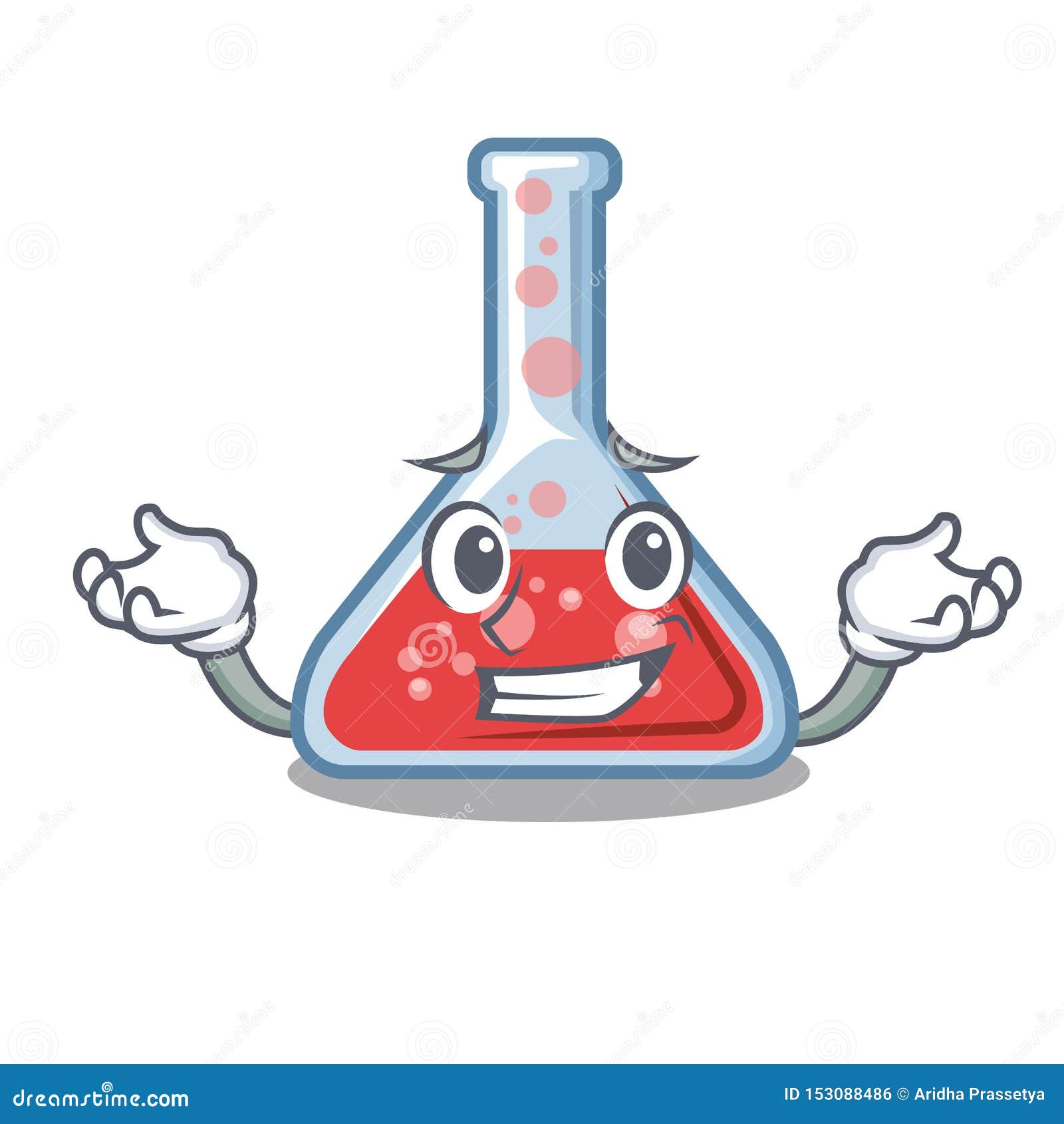 Grinning Erlenmeyer Flask in the Character Shape Stock Vector ...