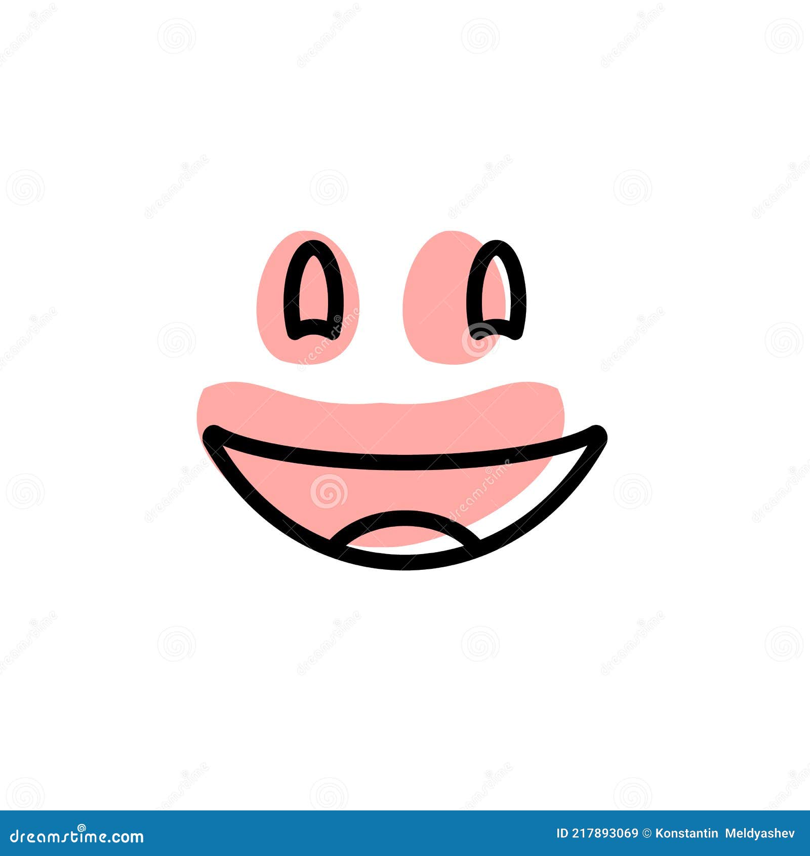 Grinning Face Emoji With Smiling Eyes Vector Illustration ...