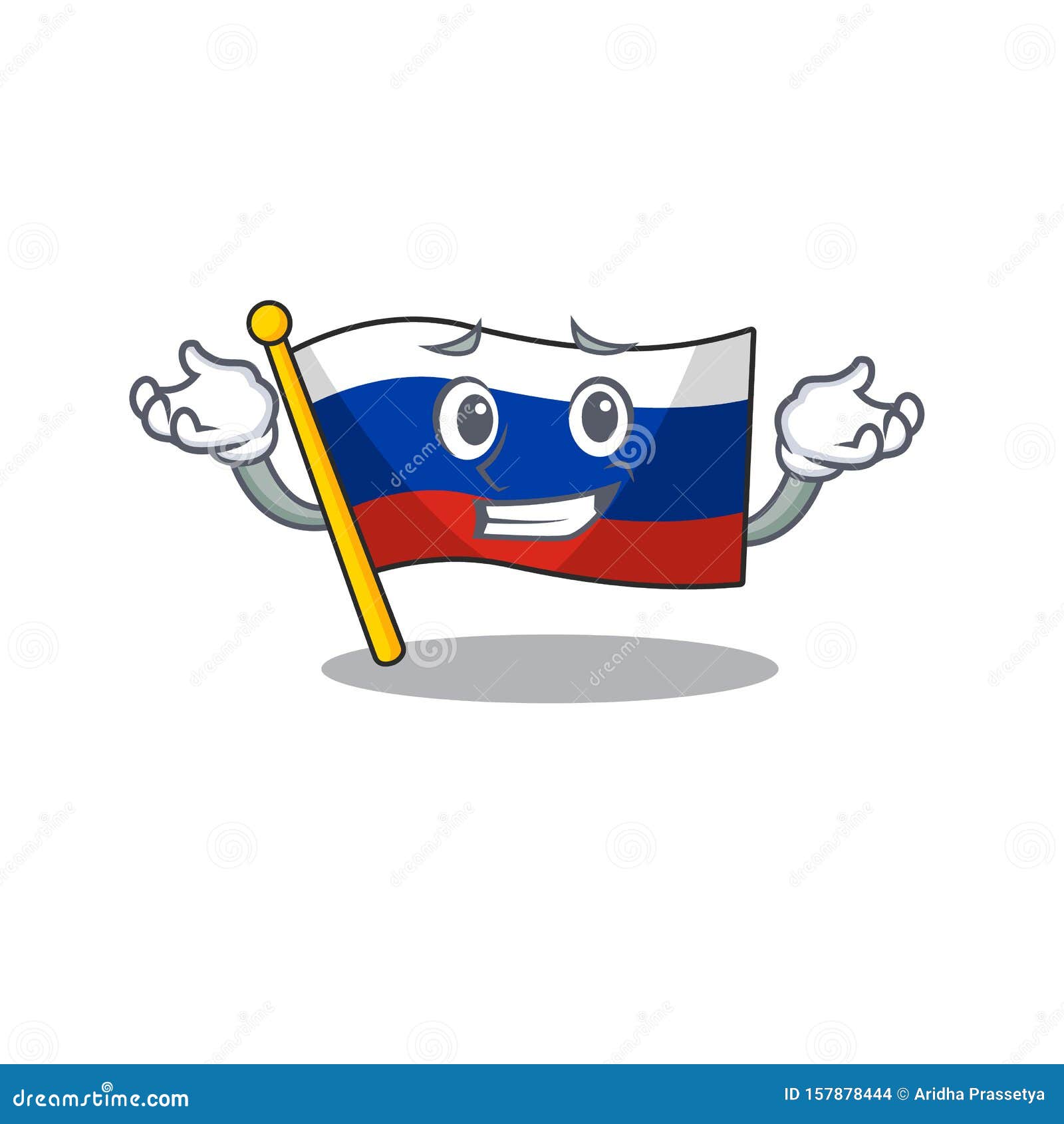 Grinning Flag Russian Stored in Cartoon Cupboard Stock Vector ...