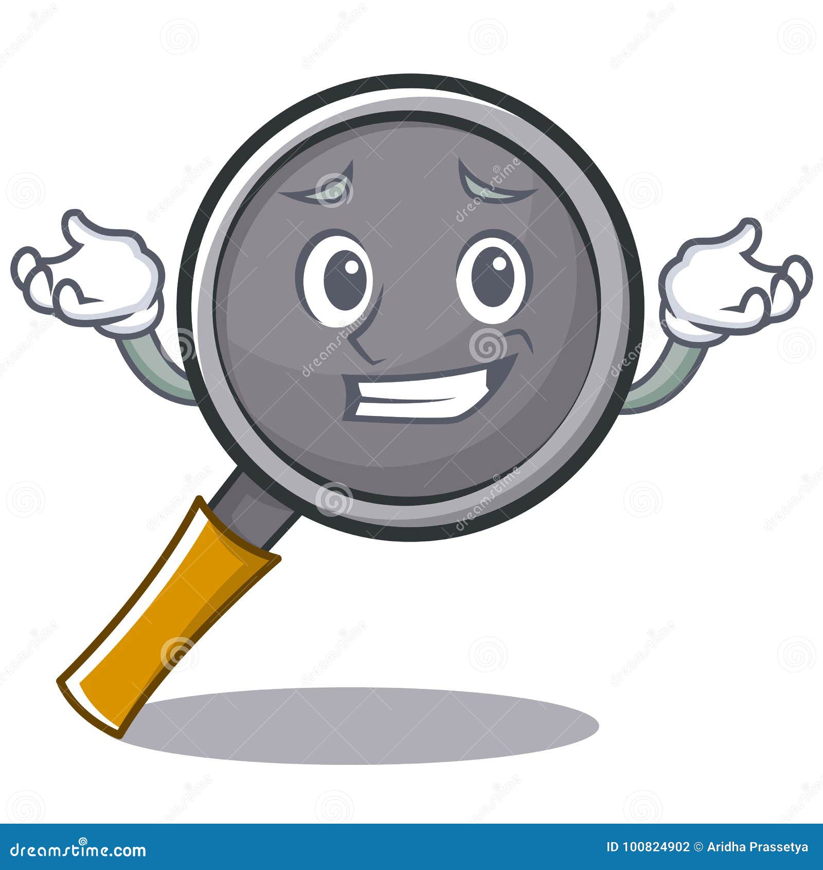Grinning Frying Pan Cartoon Character Stock Vector - Illustration of ...