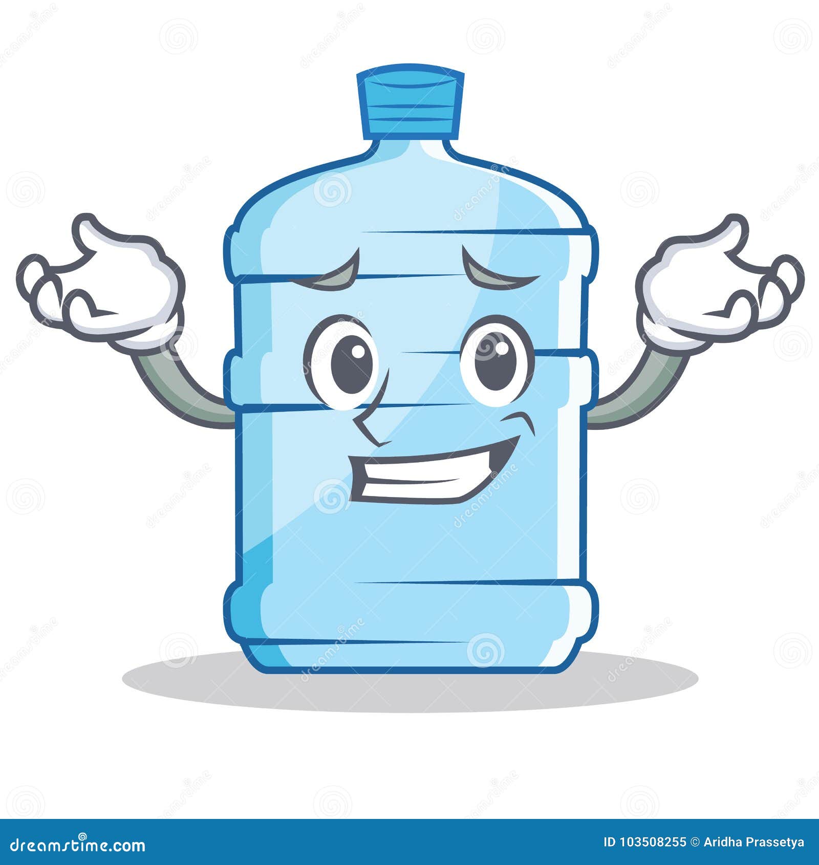 Grinning Gallon Character Cartoon Style Stock Vector - Illustration of ...