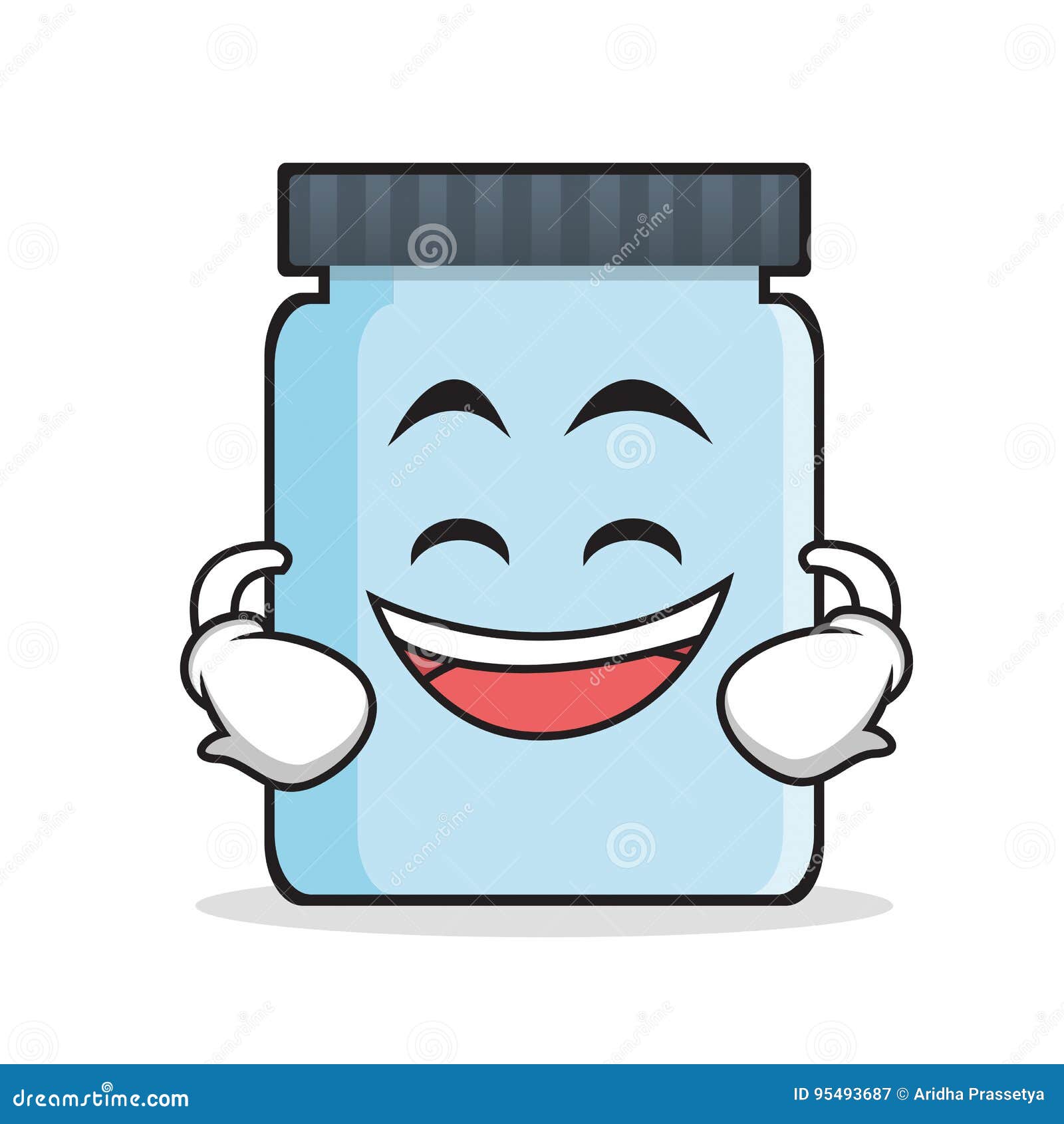 Grinning Jar Character Cartoon Style Stock Vector - Illustration of ...