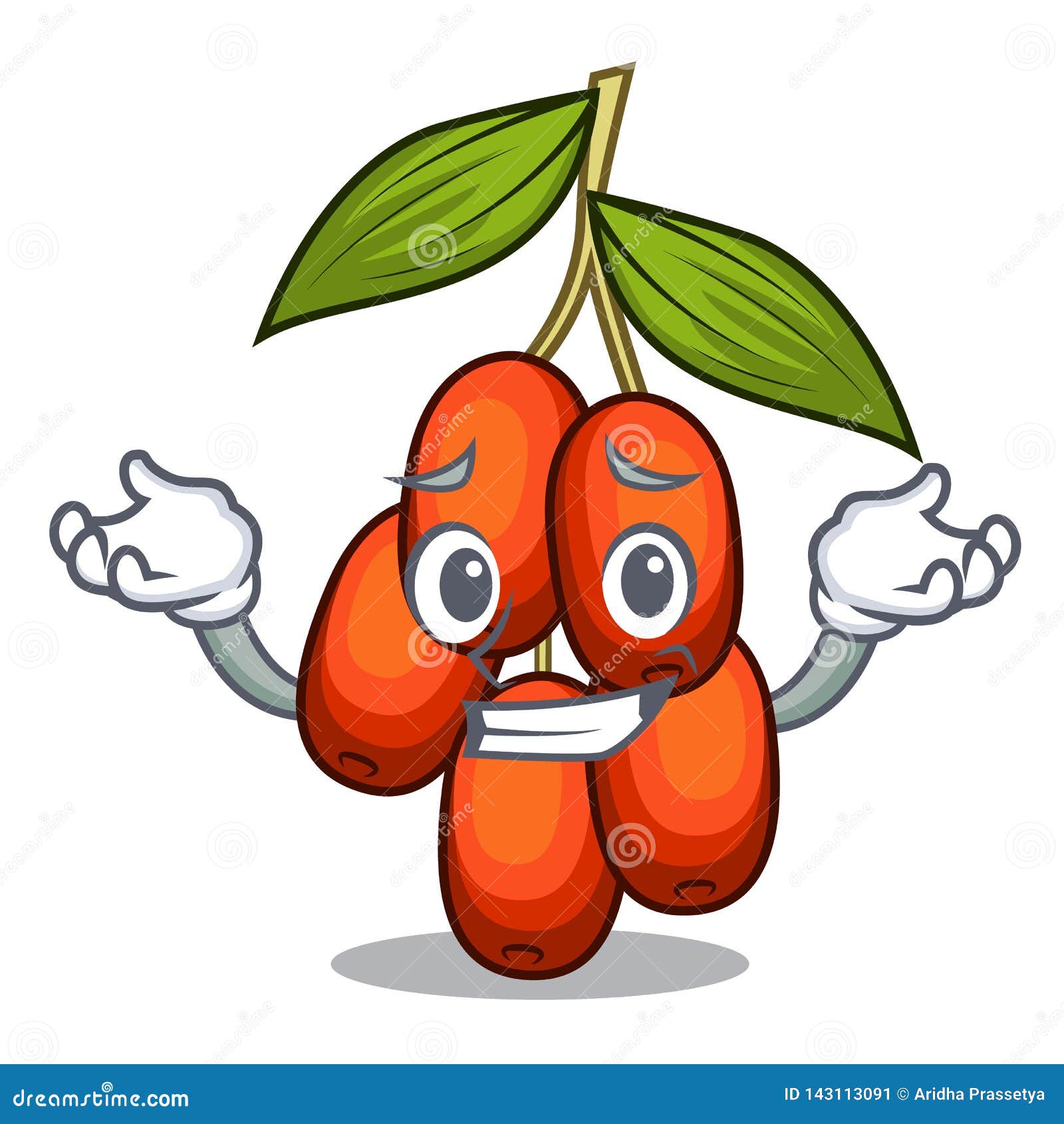 Grinning Jujube Fruit Isolated with the Cartoon Stock Vector ...