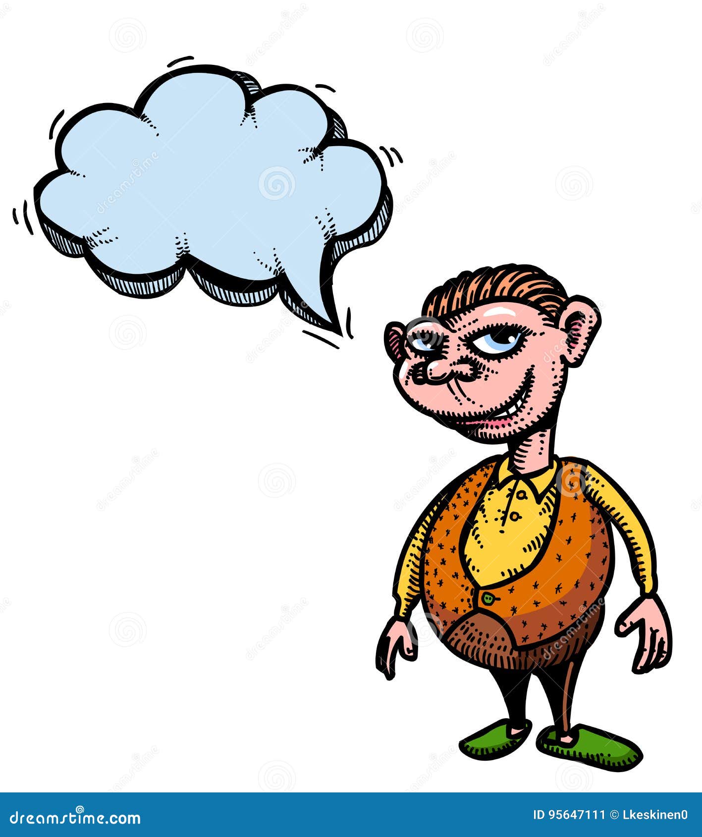 Grinning man-100 stock vector. Illustration of husband - 95647111