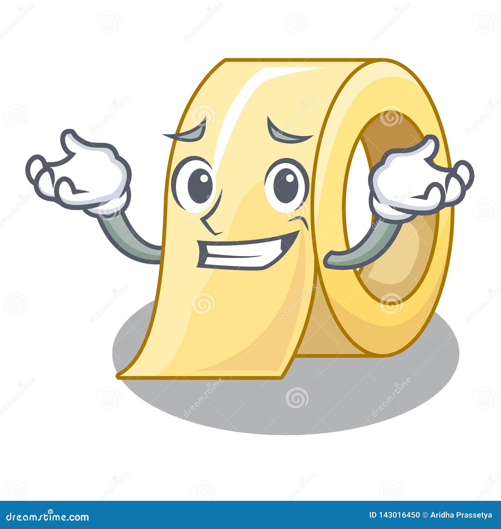 Grinning Masking Tape Above the Cartoon Table Stock Vector ...