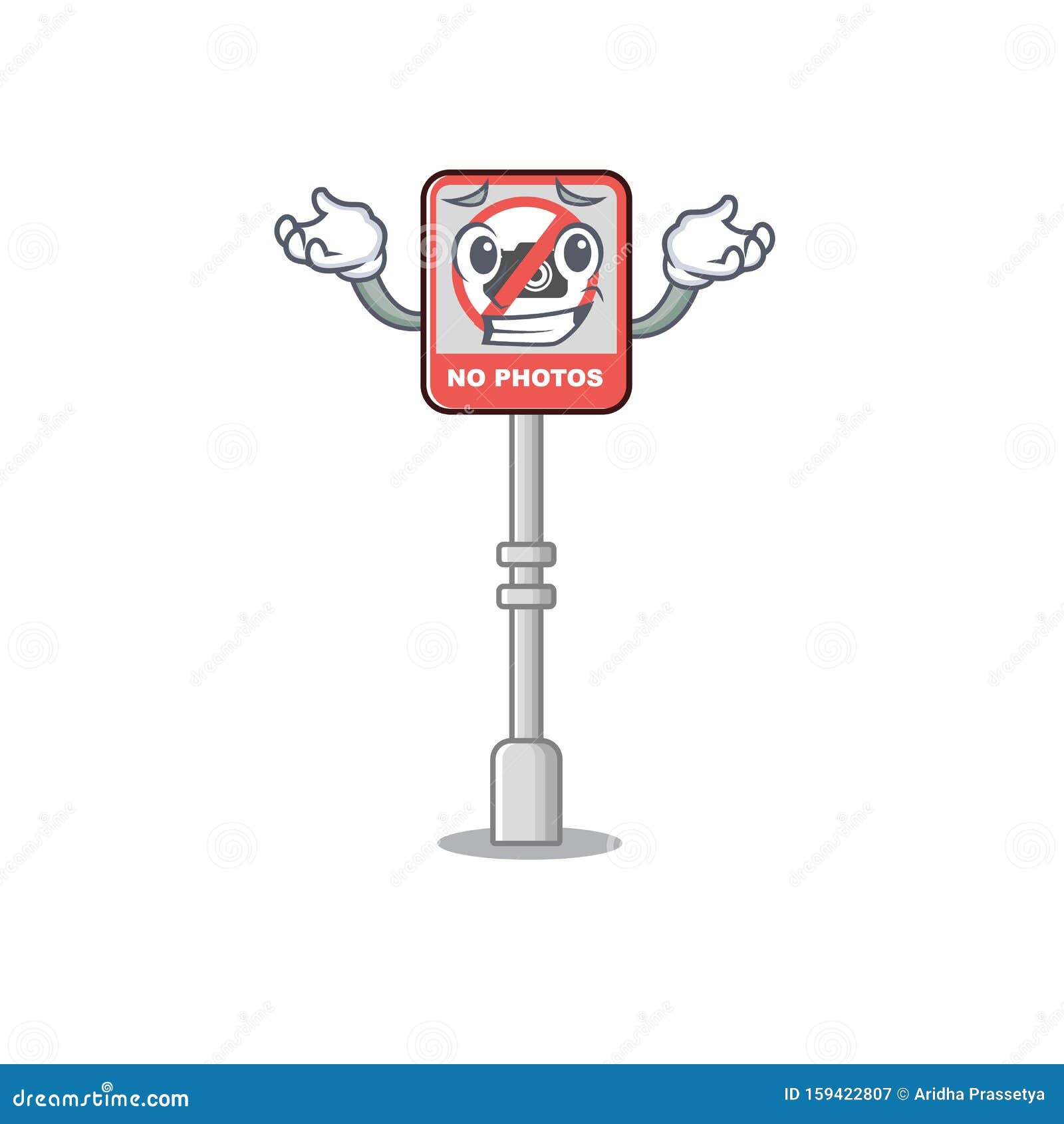 Grinning No Camera with the Character Shape Stock Vector - Illustration ...