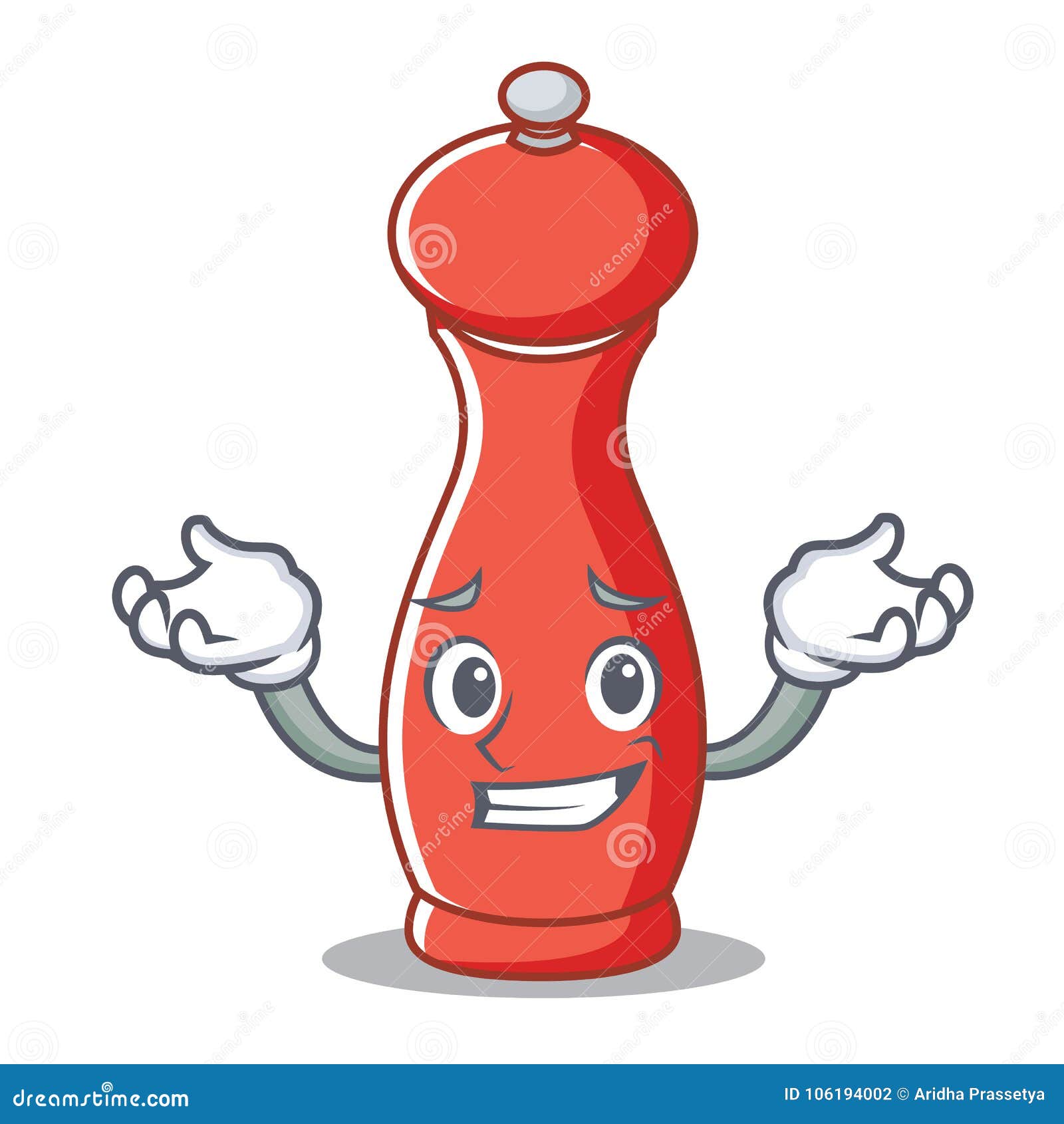 Grinning Pepper Mill Character Cartoon Stock Vector - Illustration of ...