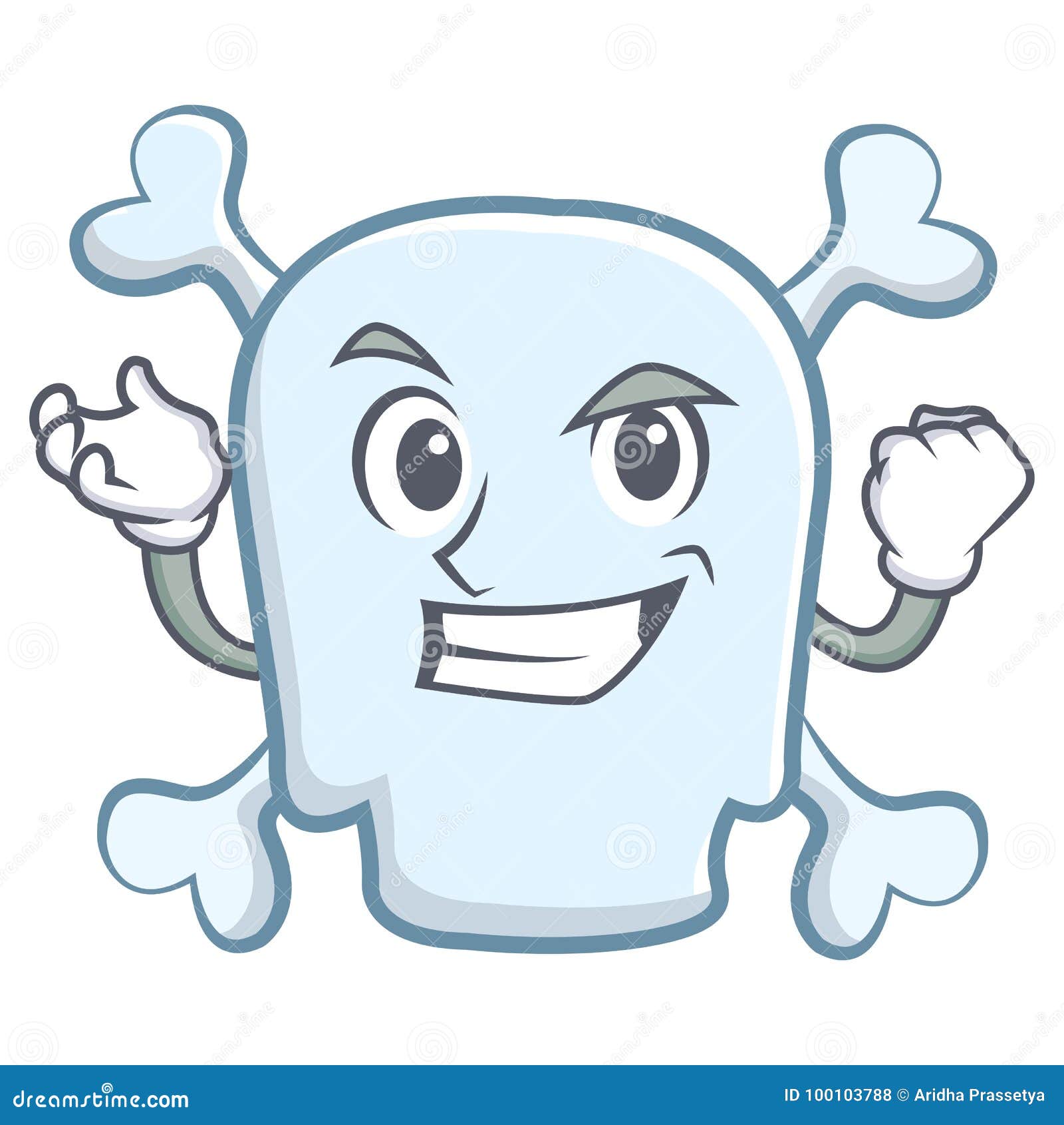 Grinning Skull Character Cartoon Style Stock Vector - Illustration of ...