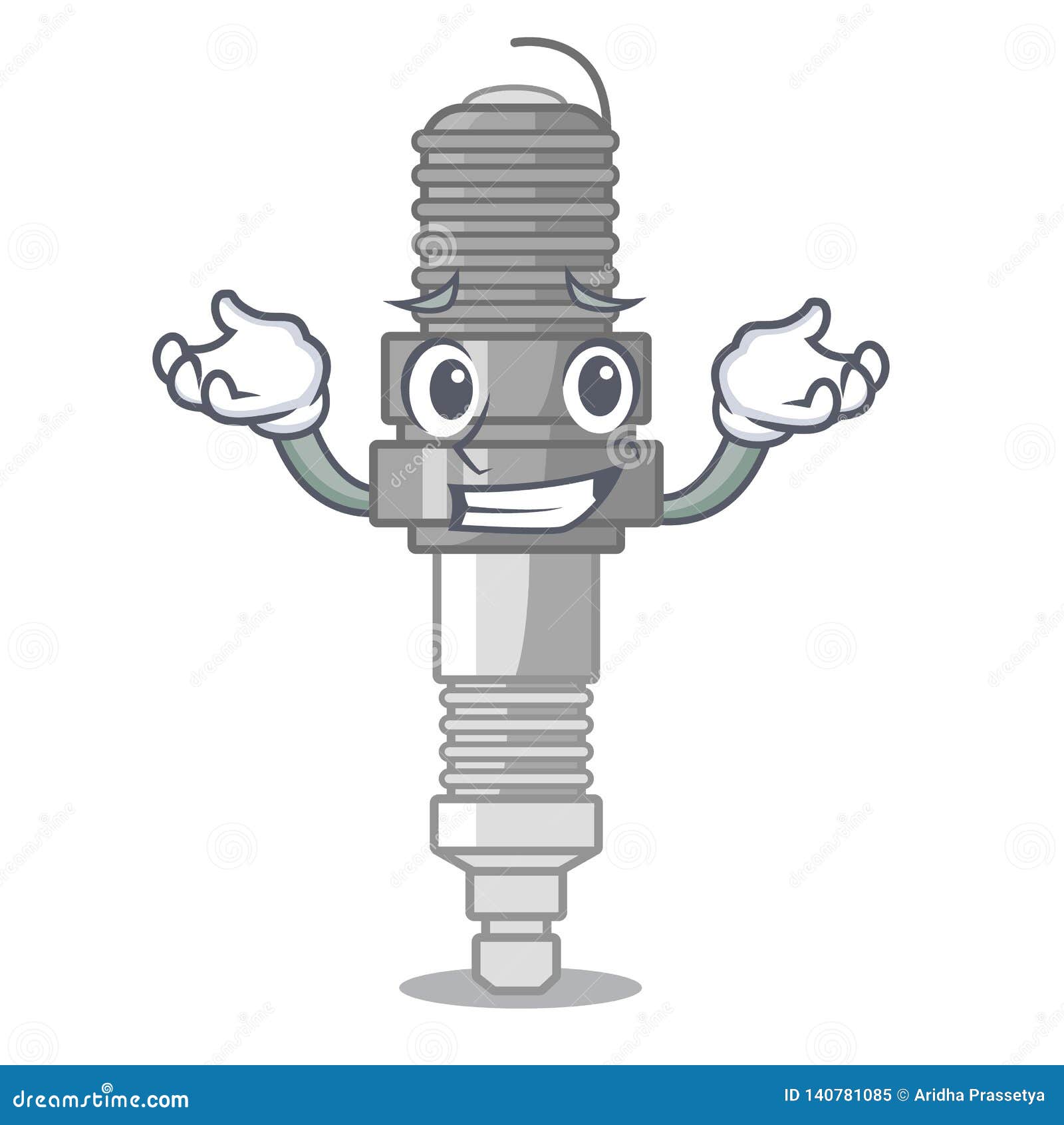 Grinning Spark Plug in a Cartoon Box Stock Vector - Illustration of ...