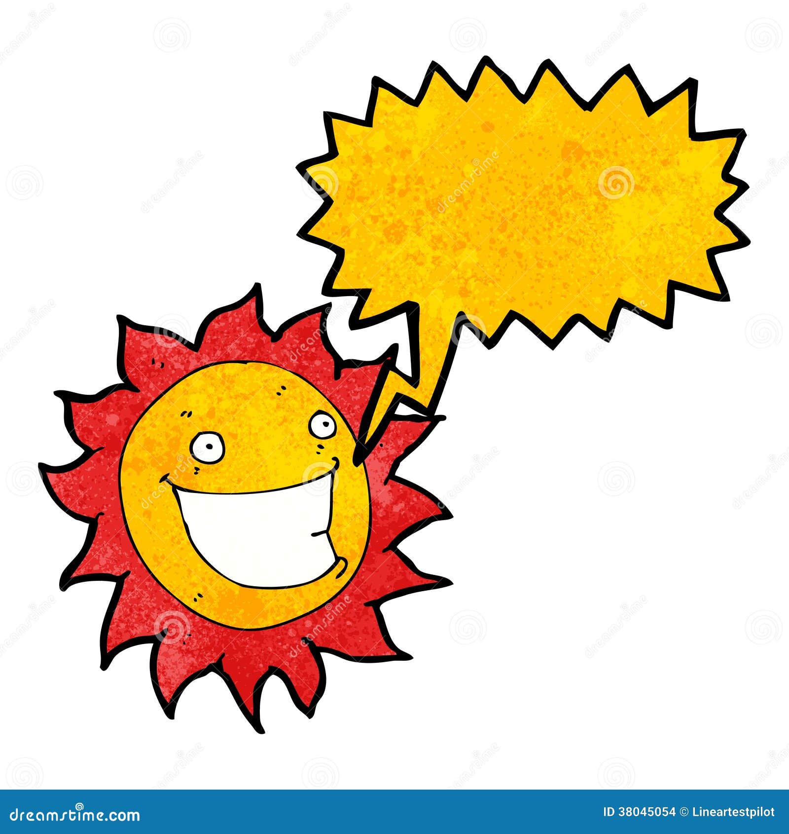 Grinning Sun Cartoon Character Stock Vector - Illustration of speech ...