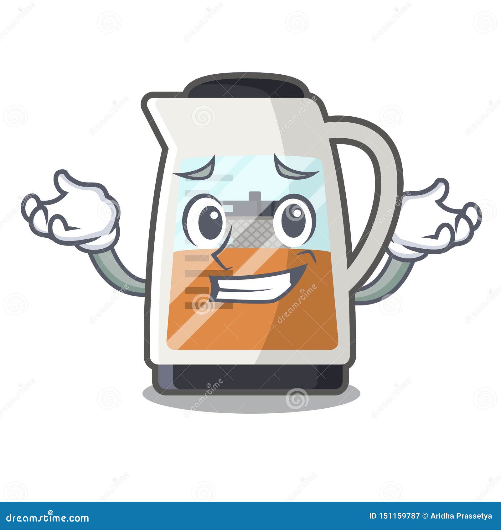 Grinning Tea Maker in the Cartoon Shape Stock Vector - Illustration of ...
