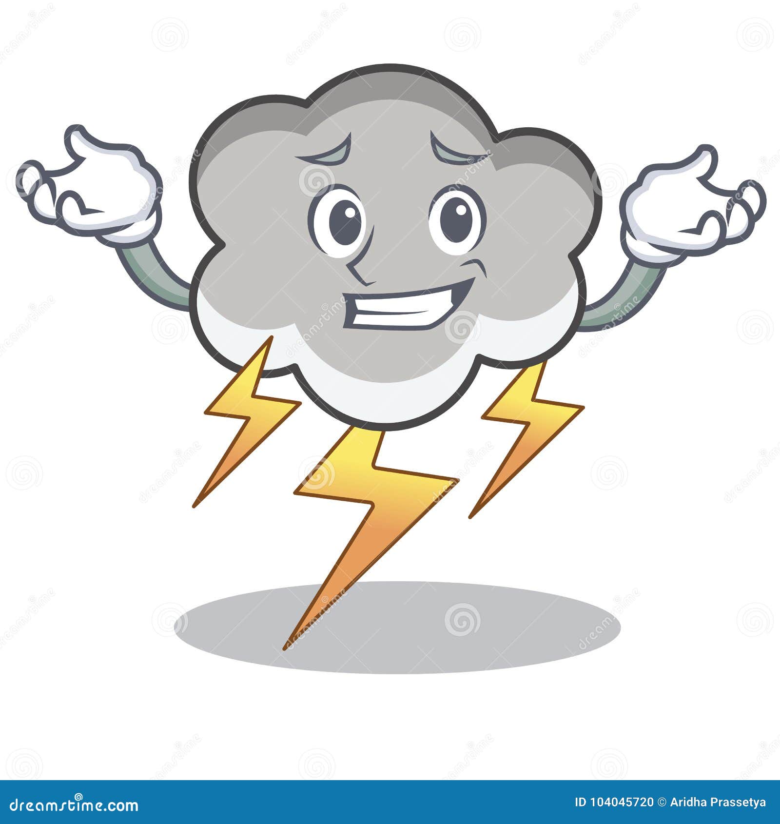Grinning Thunder Cloud Character Cartoon Stock Vector - Illustration of ... Grinning Thunder Cloud Character Cartoon Stock Vector - Illustration of ...