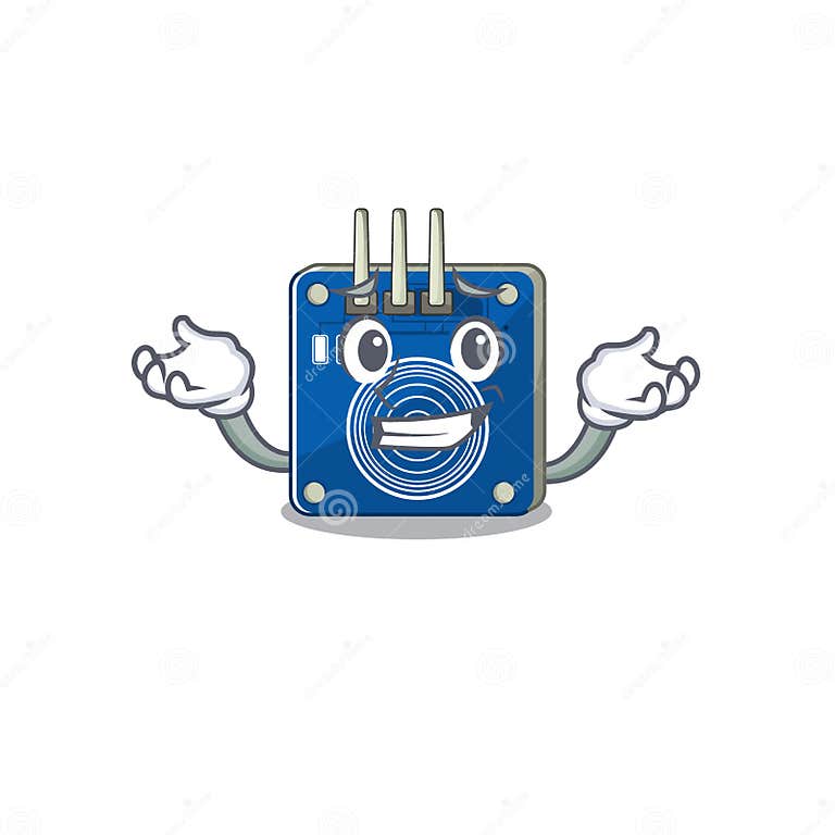 Grinning Touch Sensor with the Cartoon Shape Stock Vector ...