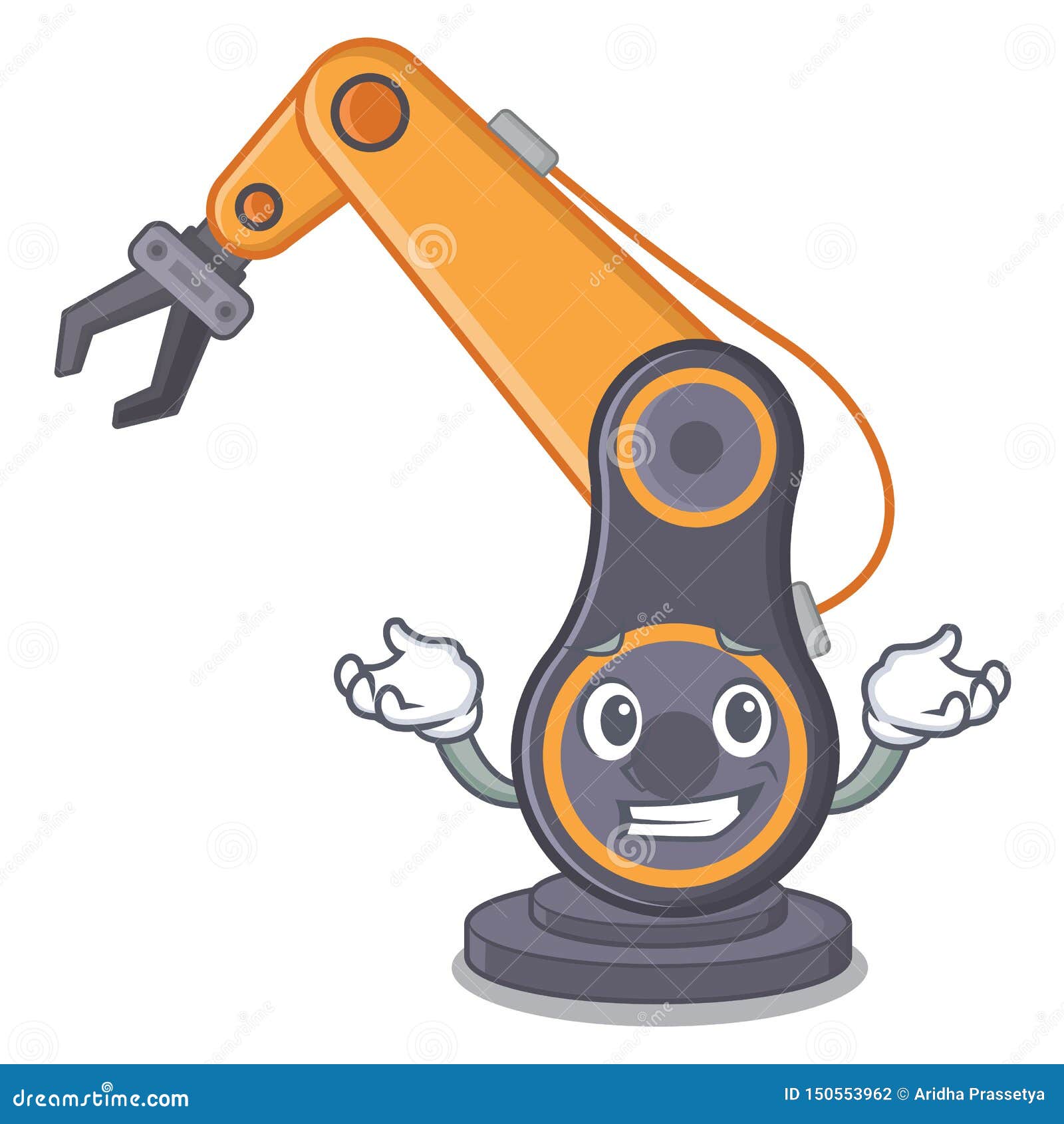 Grinning Toy Industrial Robotic Hand the a Cratoon Stock Vector ...