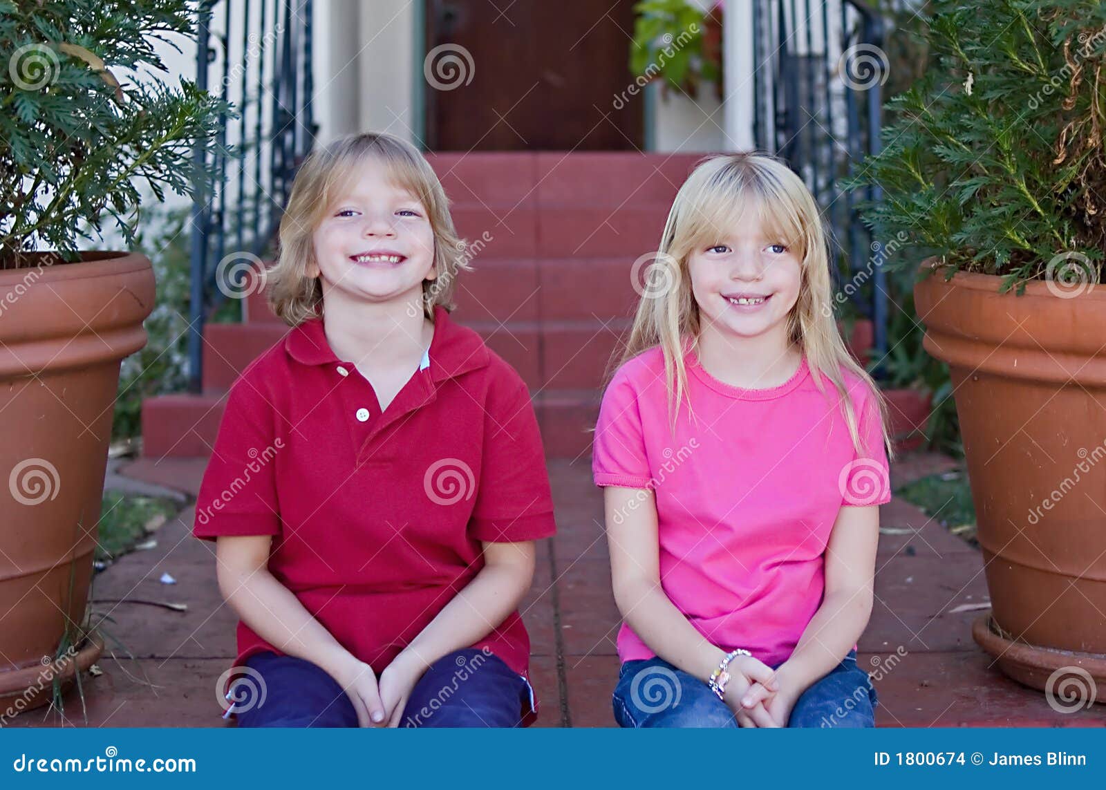 Grinning Twins stock photo. Image of childhood, carefree - 1800674