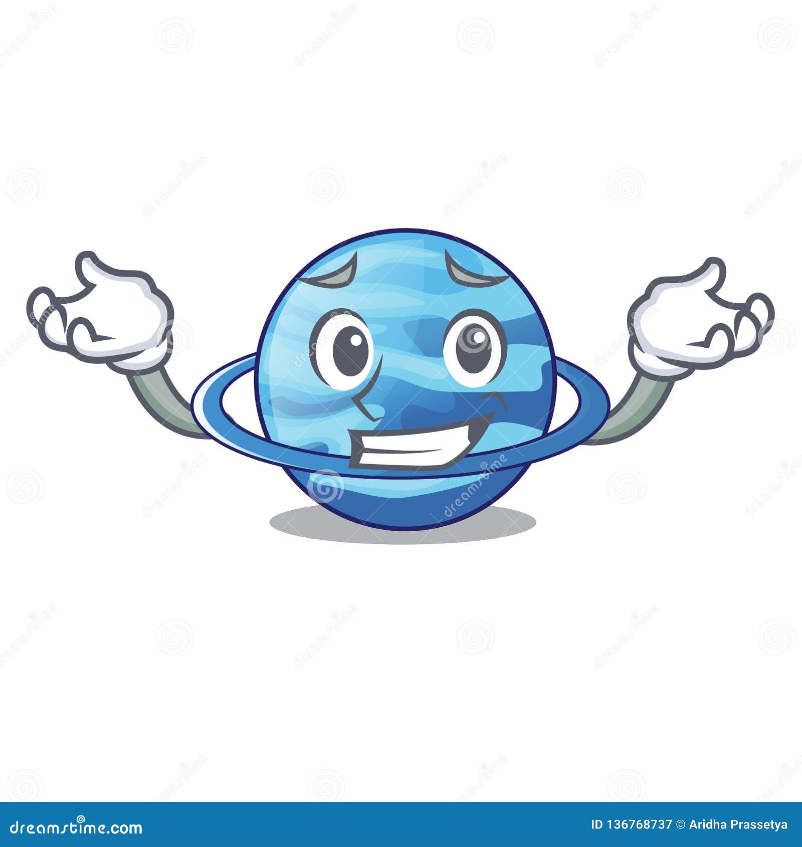 Grinning Uranius Plenet is Isolated on Mascot Stock Vector ...