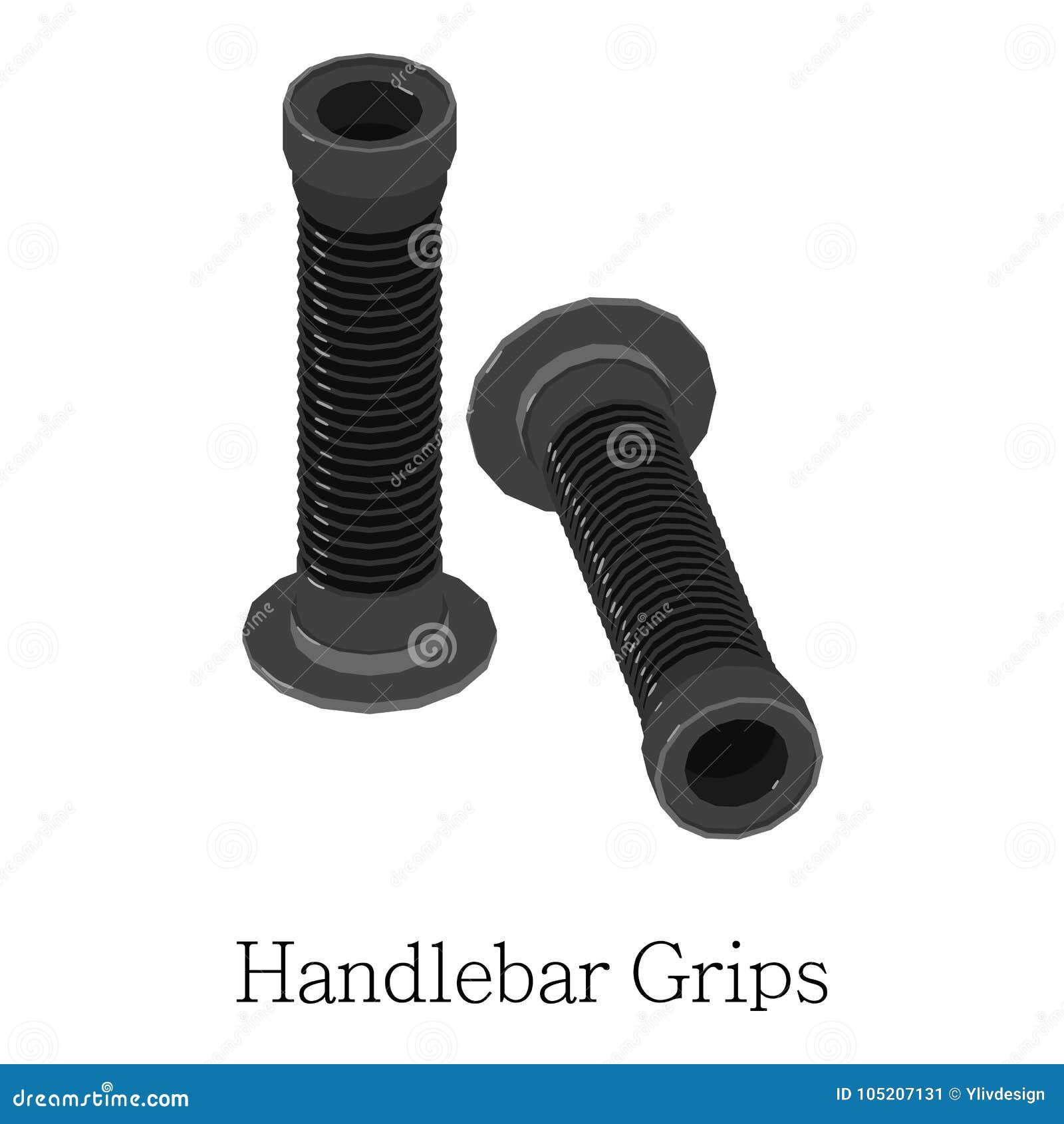 Grip Handlebar Icon, Isometric 3d Style Stock Vector - Illustration of ...