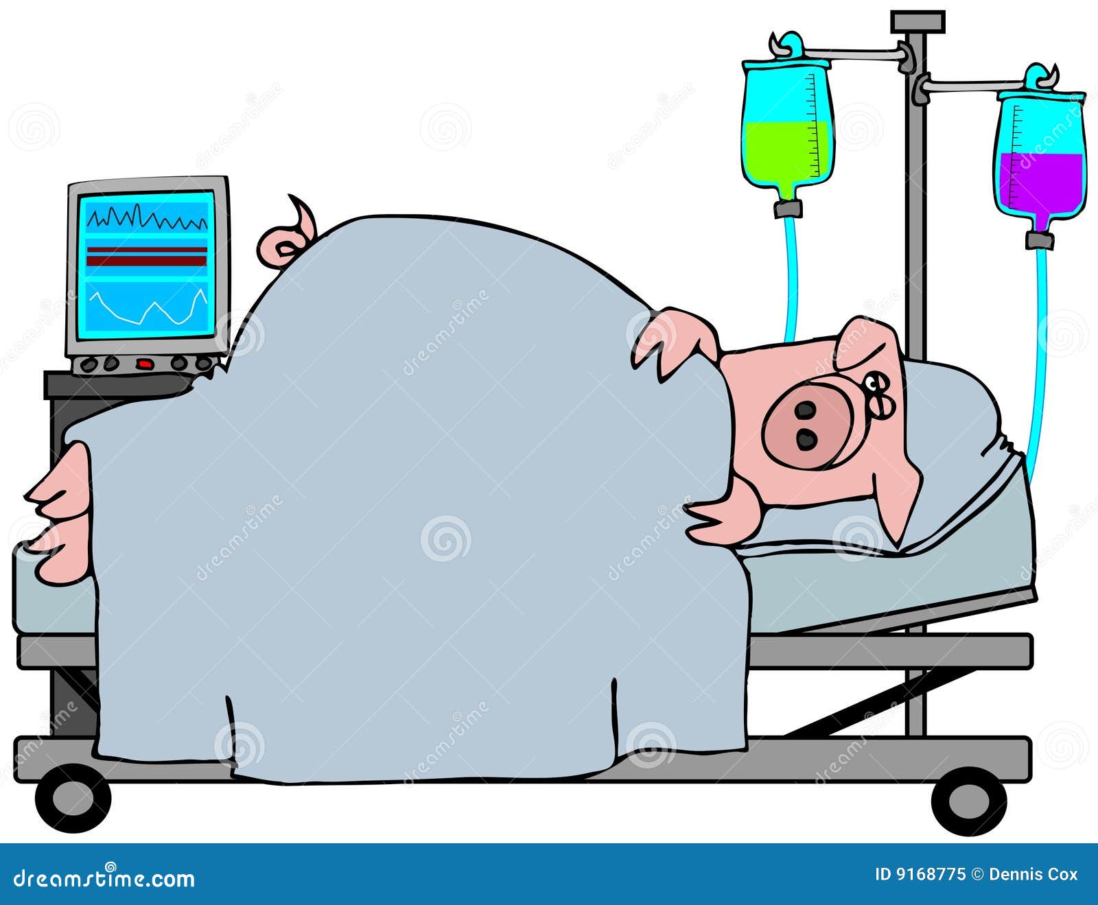 Gripe de los cerdos stock de ilustración. Ilustración de historieta ...