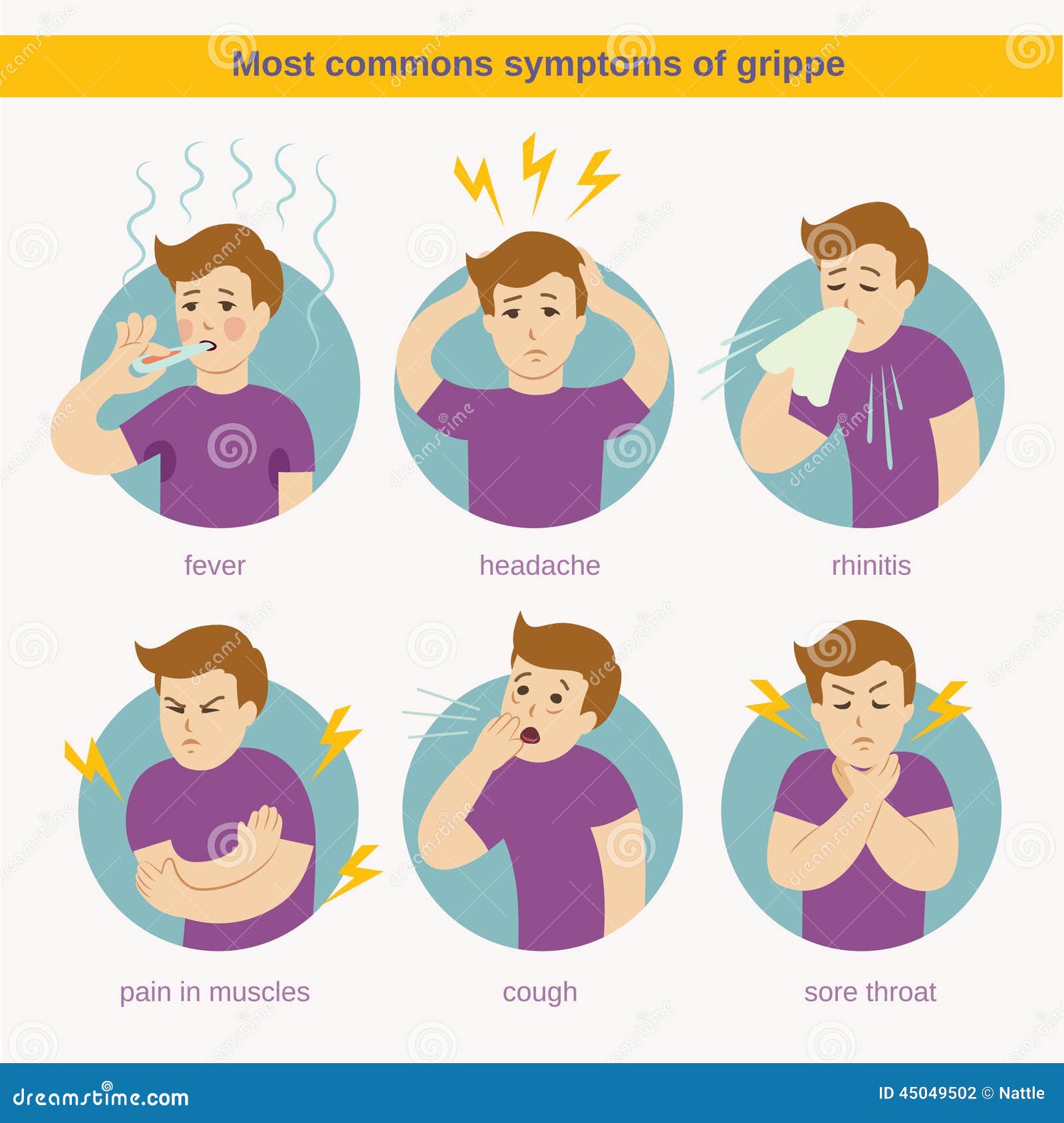 Grippe stock de ilustración. Ilustración de icono, malsano - 45049502