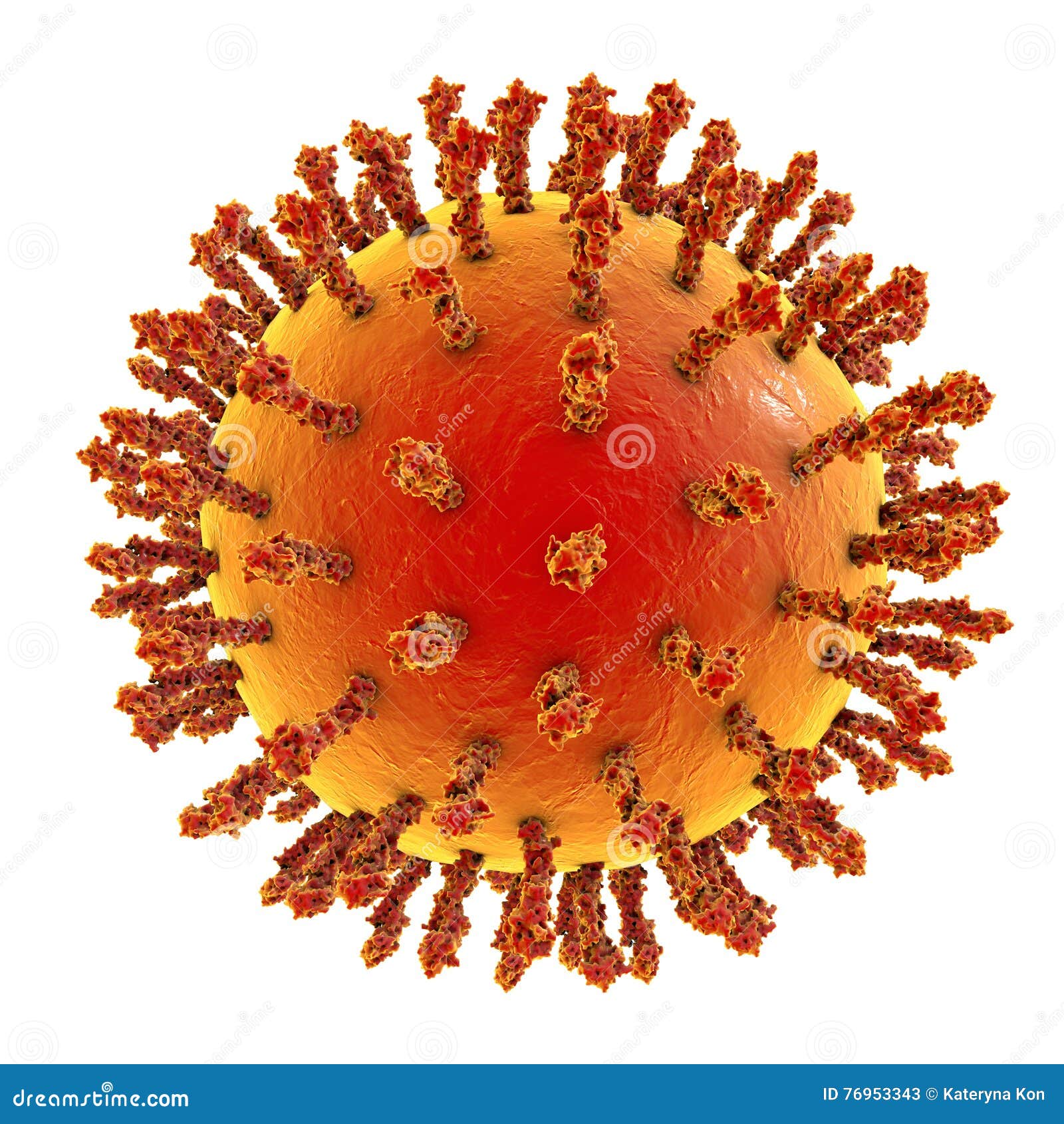 Grippevirus Lokalisiert Auf Weißem Hintergrund Stock Abbildung ...