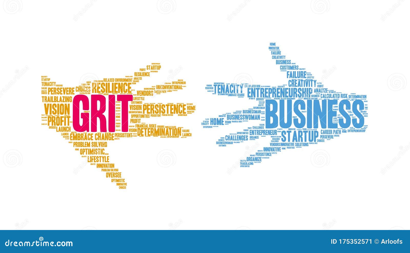 Grit Animated Word Cloud stock video. Video of cafe - 175352571