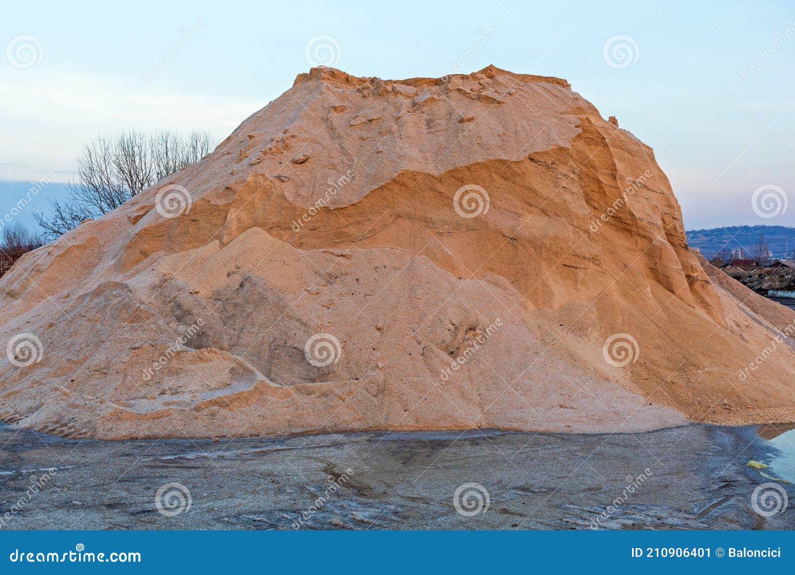 Grit Winter Roads stock image. Image of bunch, heap - 210906401