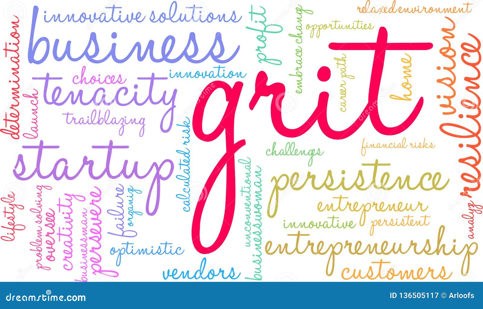 Grit Word Cloud Cartoon Vector | CartoonDealer.com #136505121