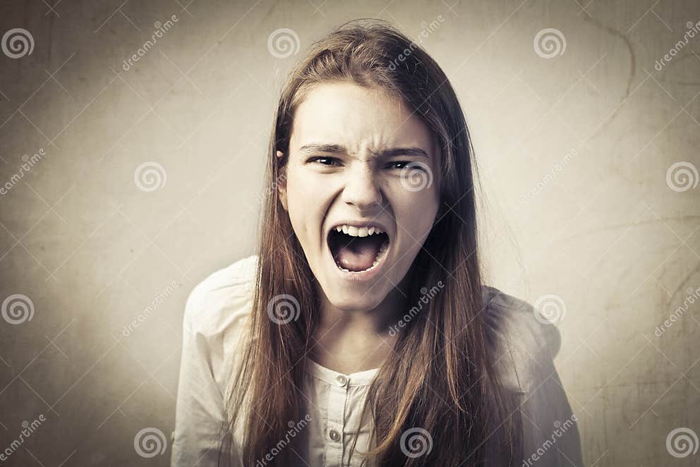 Grito imagen de archivo. Imagen de furia, cabrito, negativo - 24062563