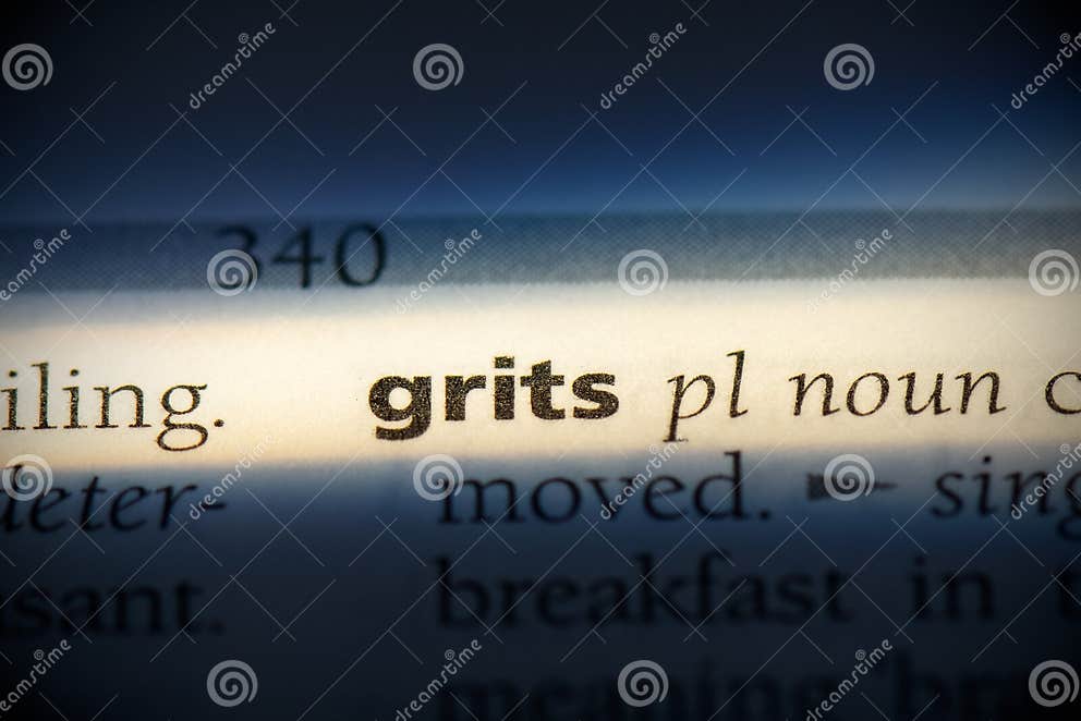 Grits stock image. Image of vocabulary, meaning, reference - 161576479