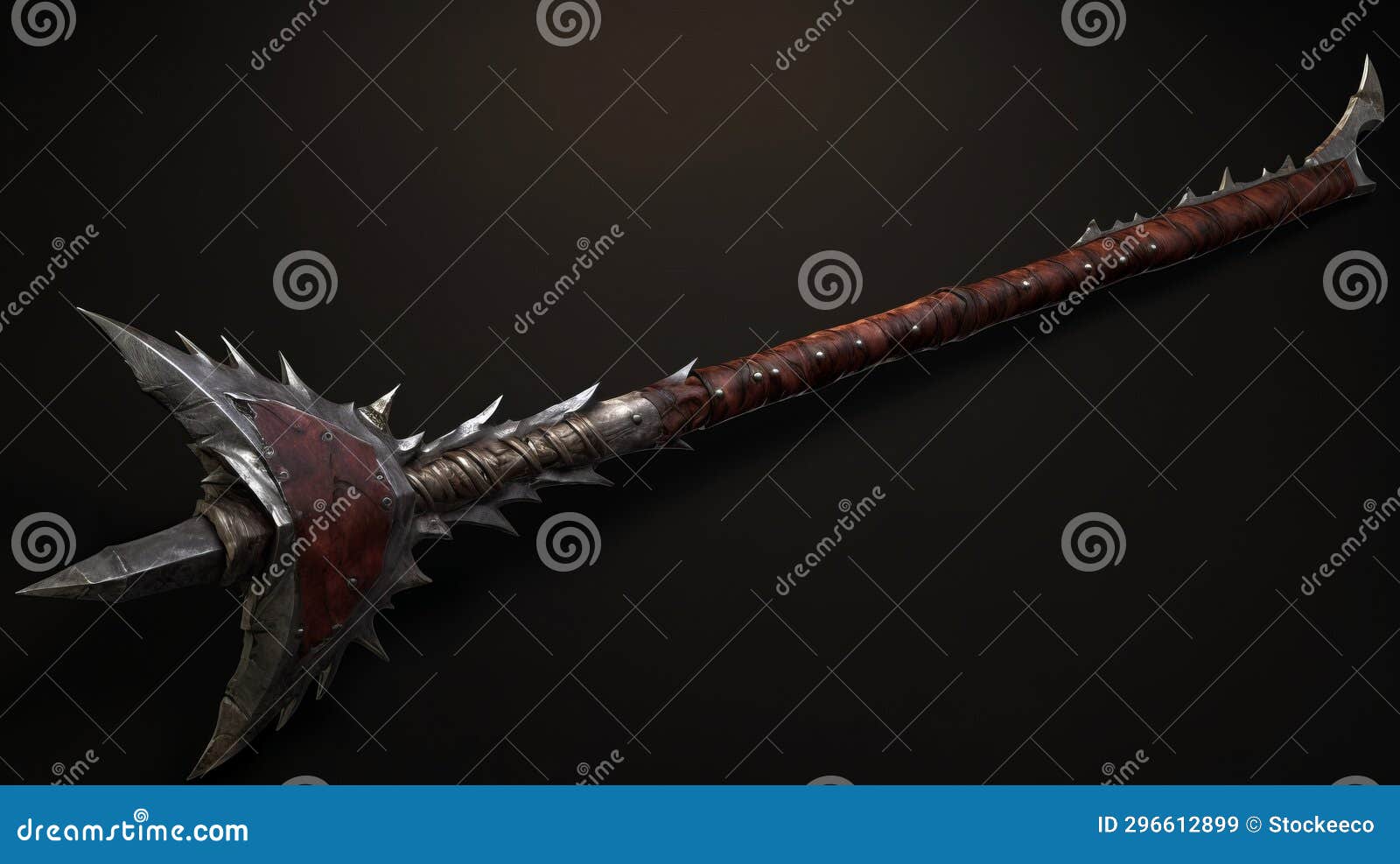 Spiked Fantasy Weapon With Dao Trong Le Style - Rusticcore Design Stock ...