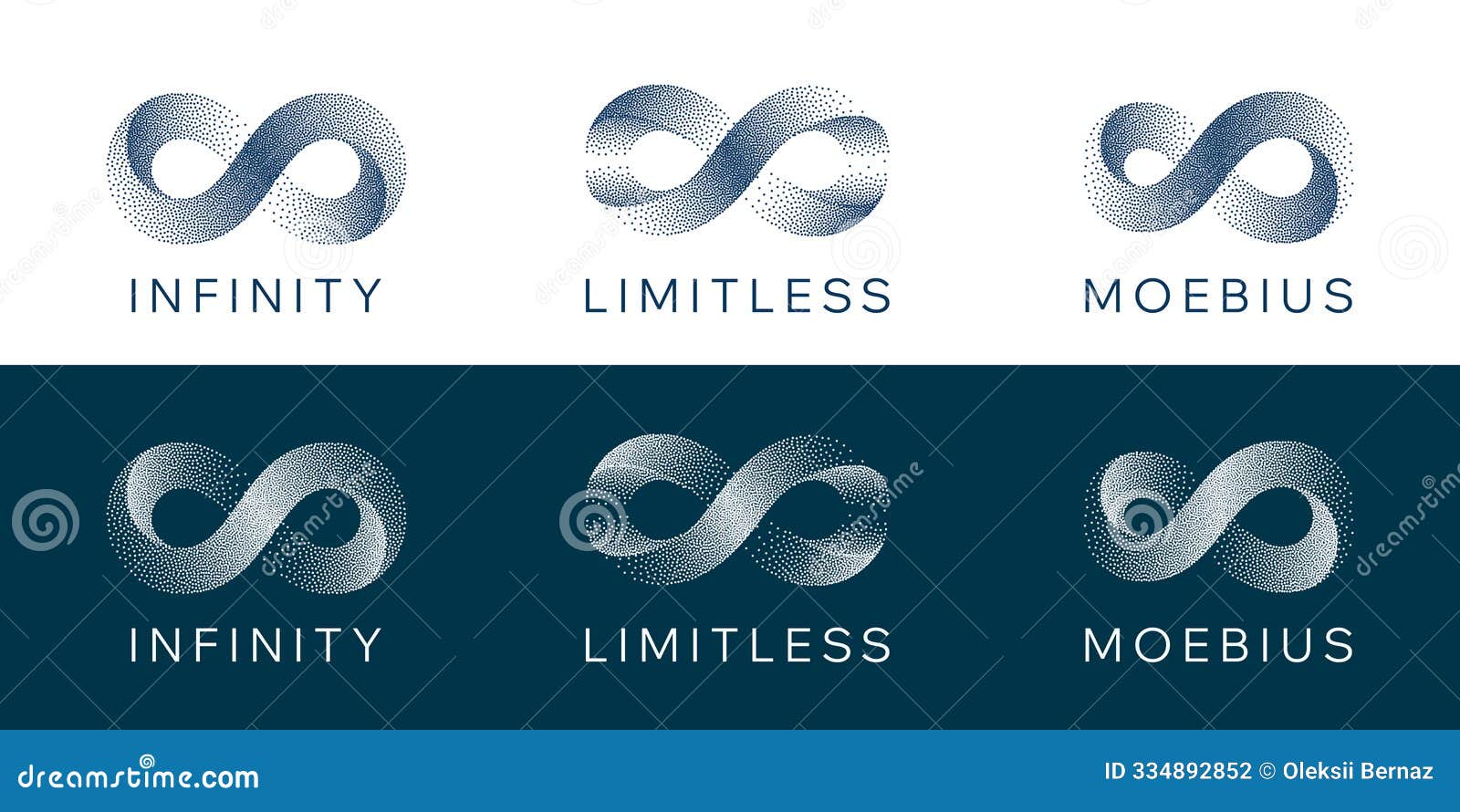 Gritty Dots Digital Technology Grey Light Vector Infinity Logo ...