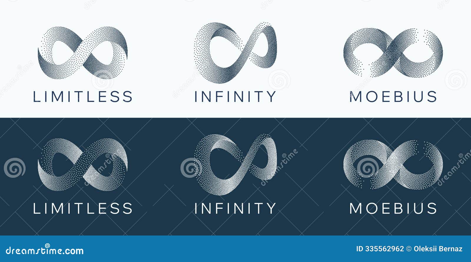 Gritty Dots Digital Technology Grey Light Vector Infinity Logo ...