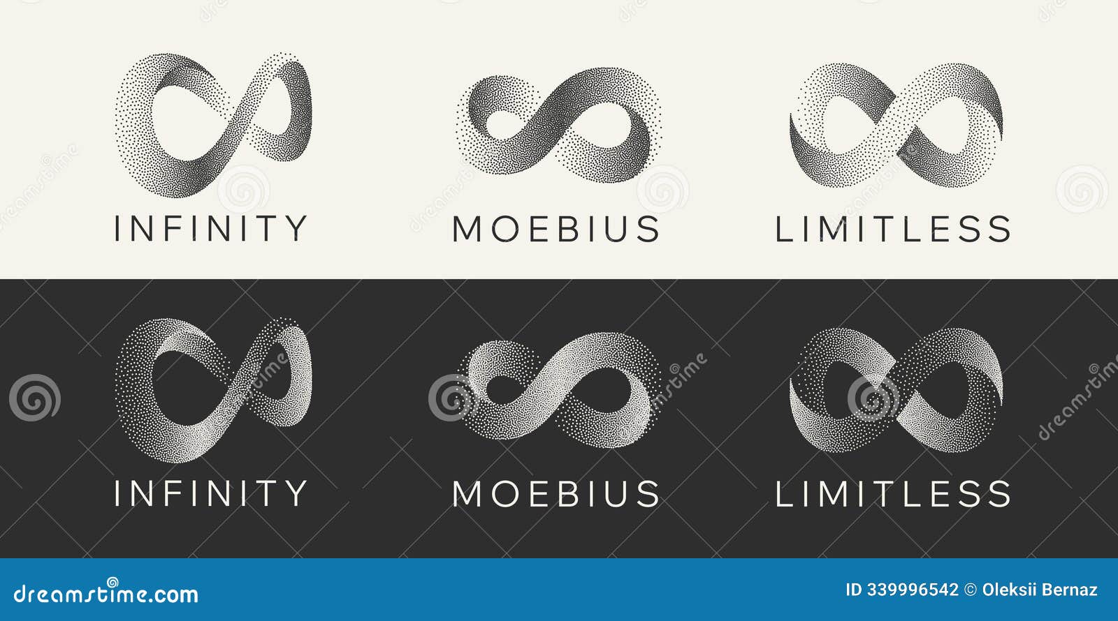 Gritty Dots Digital Technology Grey Light Vector Infinity Logo ...