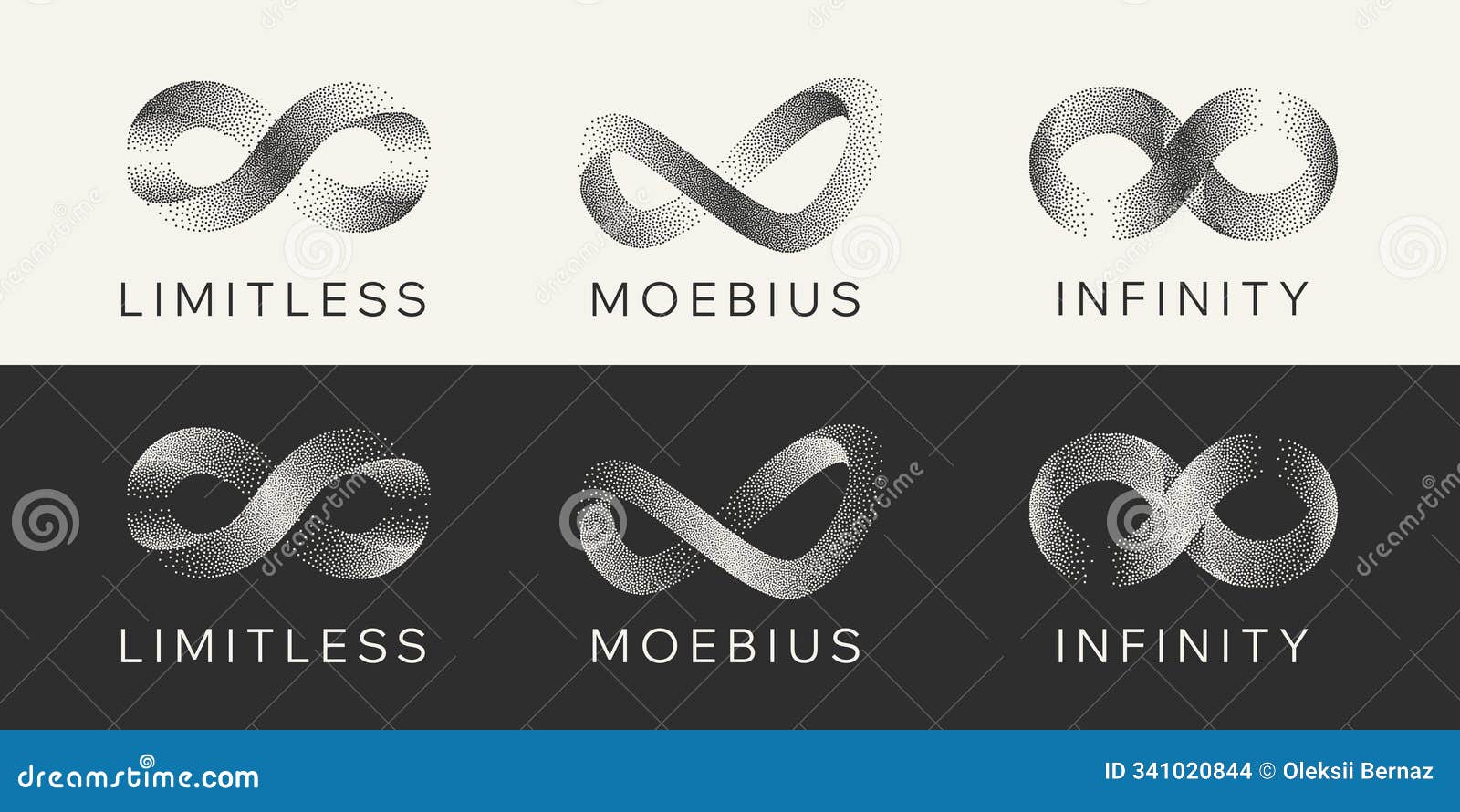 Gritty Dots Digital Technology Grey Light Vector Infinity Logo ...