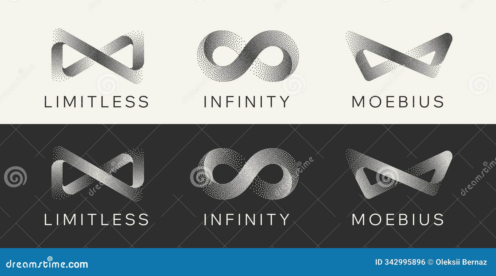 Gritty Dots Digital Technology Grey Light Vector Infinity Logo ...