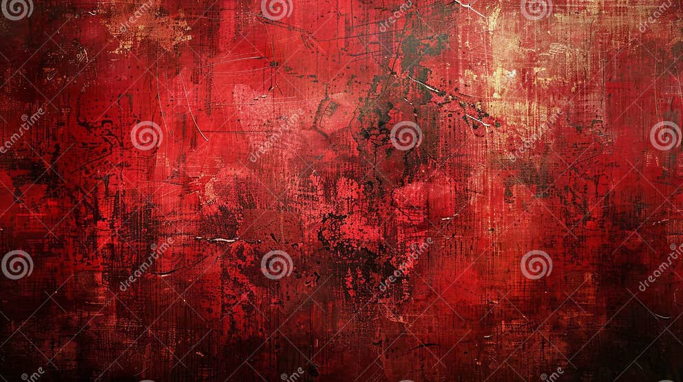 Gritty Grunge Red Texture Background with Vignette Effect Stock Image ...