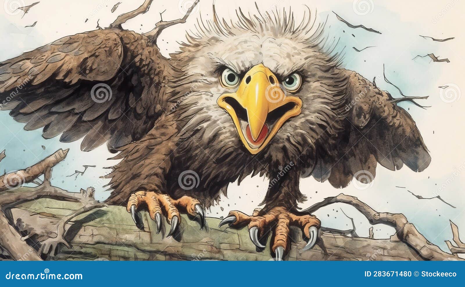 Gritty Horror Comics: a Terrifying Encounter with a Majestic Bald Eagle ...