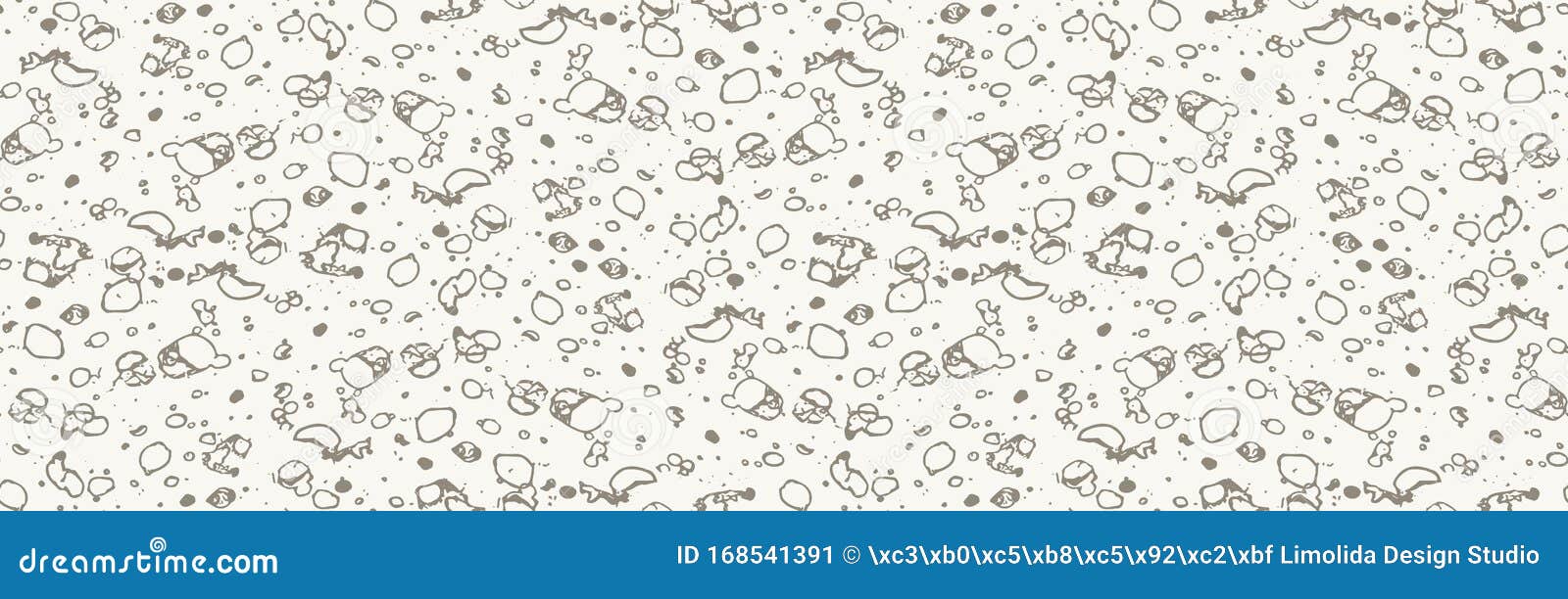 Pebble Border Frame Repeat Texture. Cobble Stones Vector Seamless ...