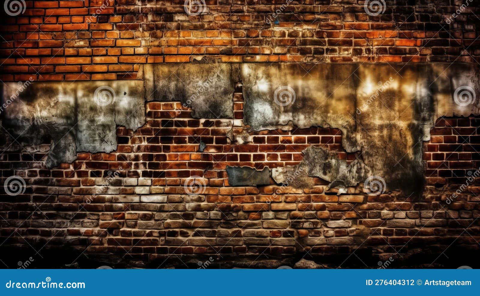 Gritty Texture of a Brick Wall. AI Generated Stock Photo - Image of ...