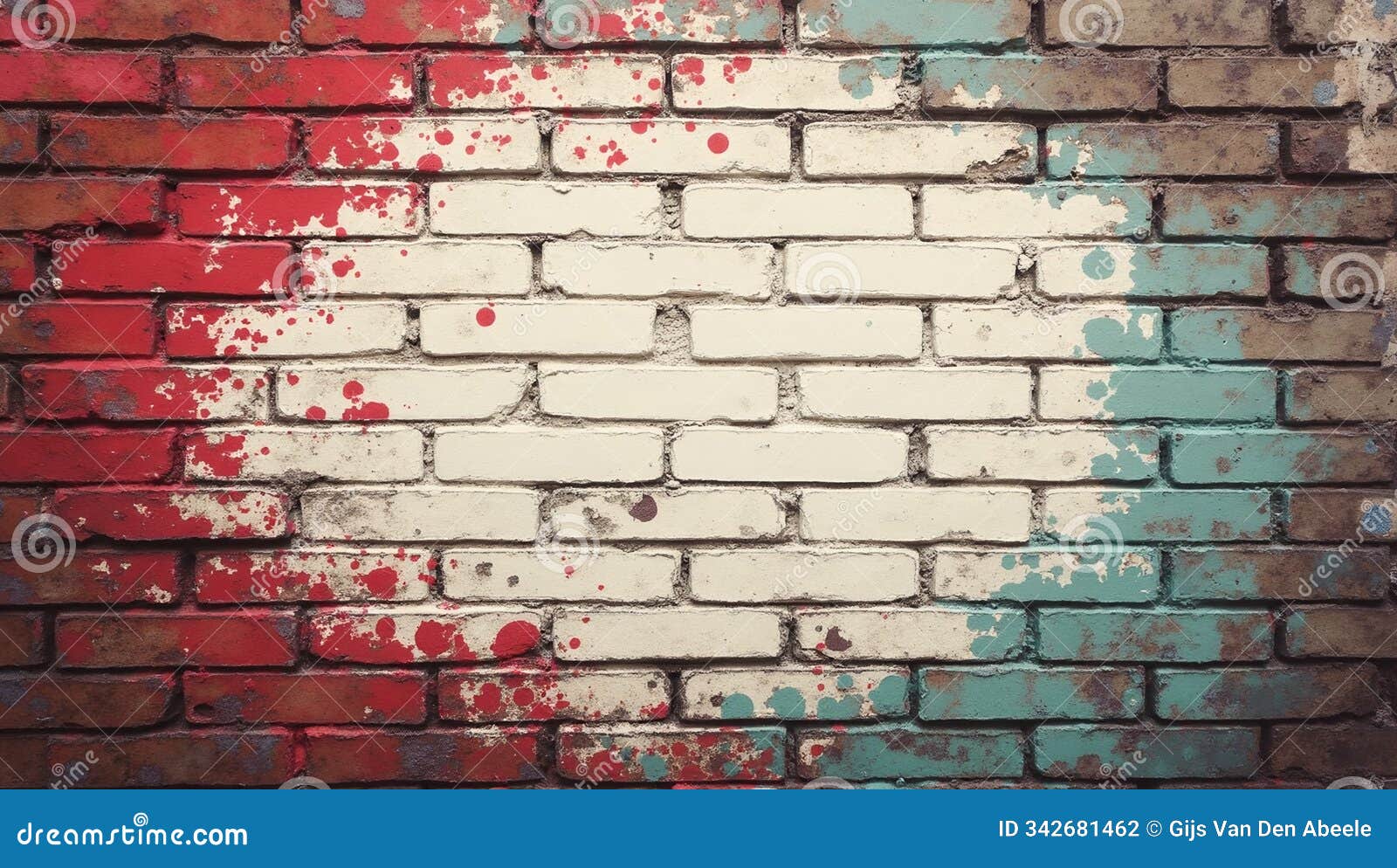 Gritty Urban Concrete Wall With Cracks Discoloration And Graffiti Marks ...