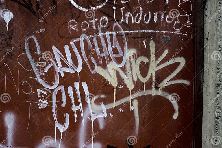 Gritty Wall Texture with Layers of Graffiti Stock Photo - Image of ...